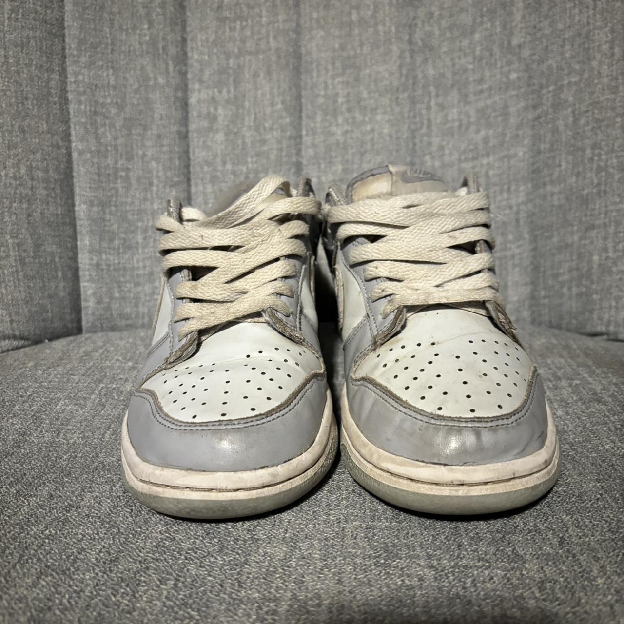 two tone grey nike dunks size 6.5 - Depop