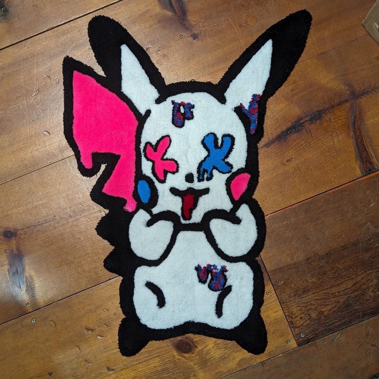 Tufted rug. Radiation Pikachu. His pokeball must... - Depop