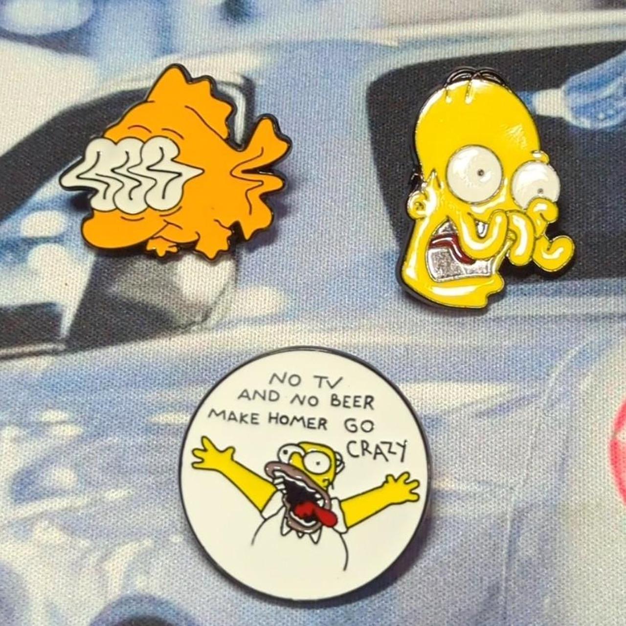 Enamel Pin Lot: 3 Simpson pins ($5.50 each as a... | Depop