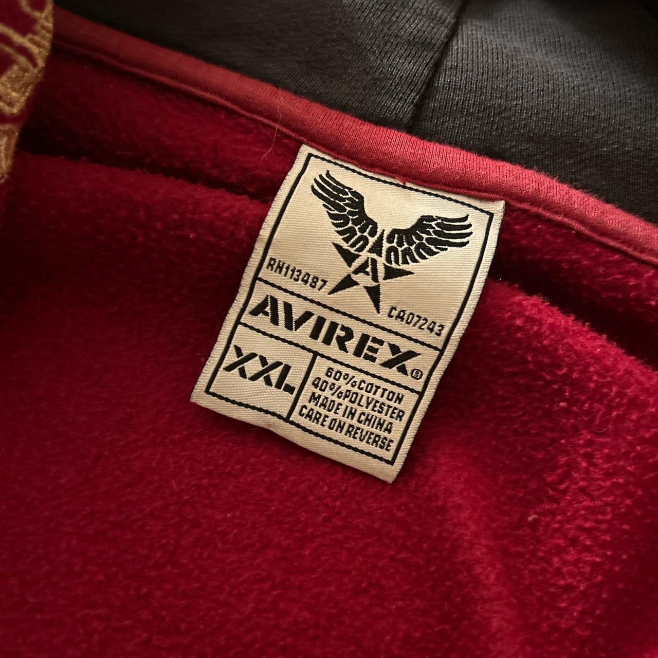 Red avirex zip up Size 2XL selling this red avirex... - Depop