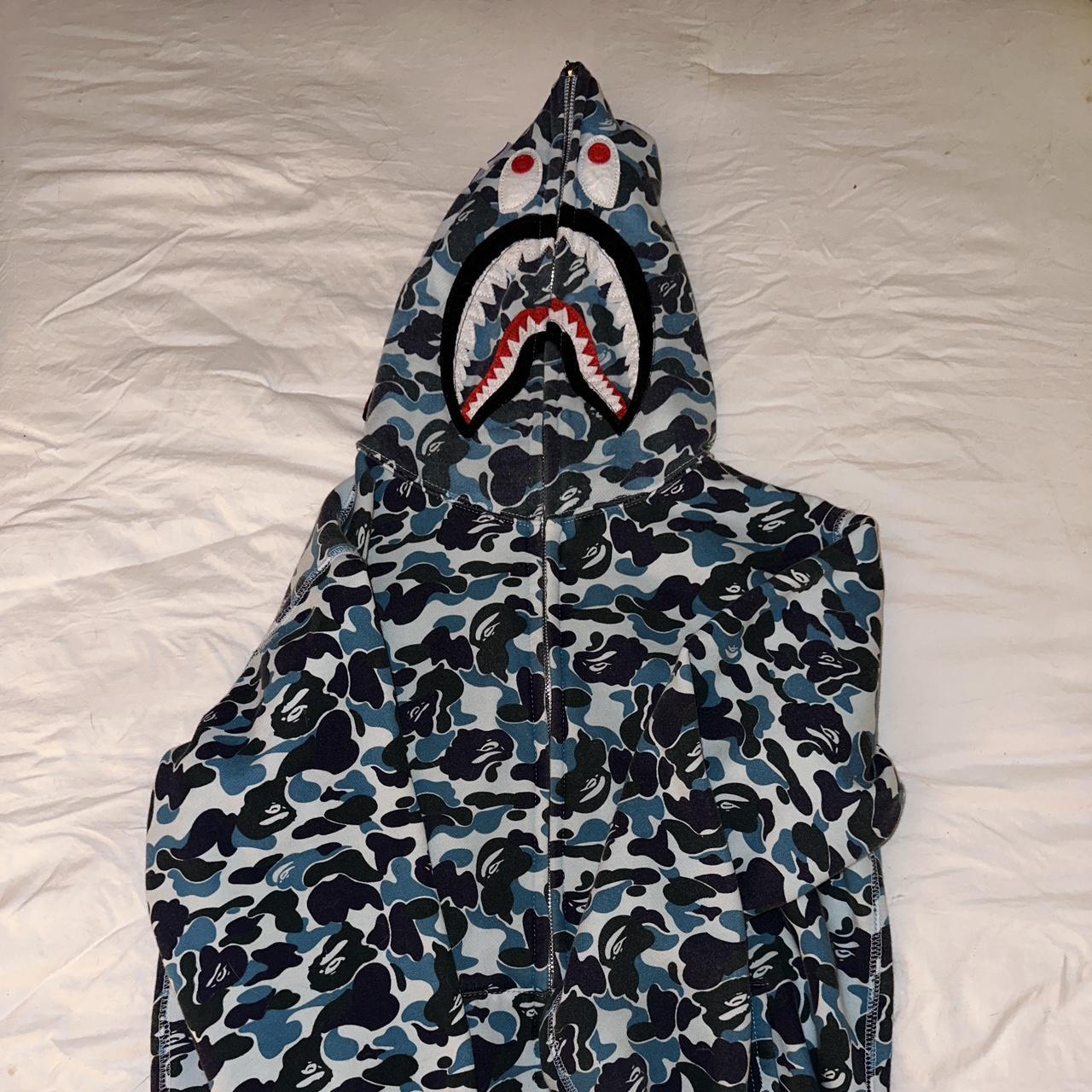 Blue bape zip up hoodie #bape #streetwear #hoodie - Depop