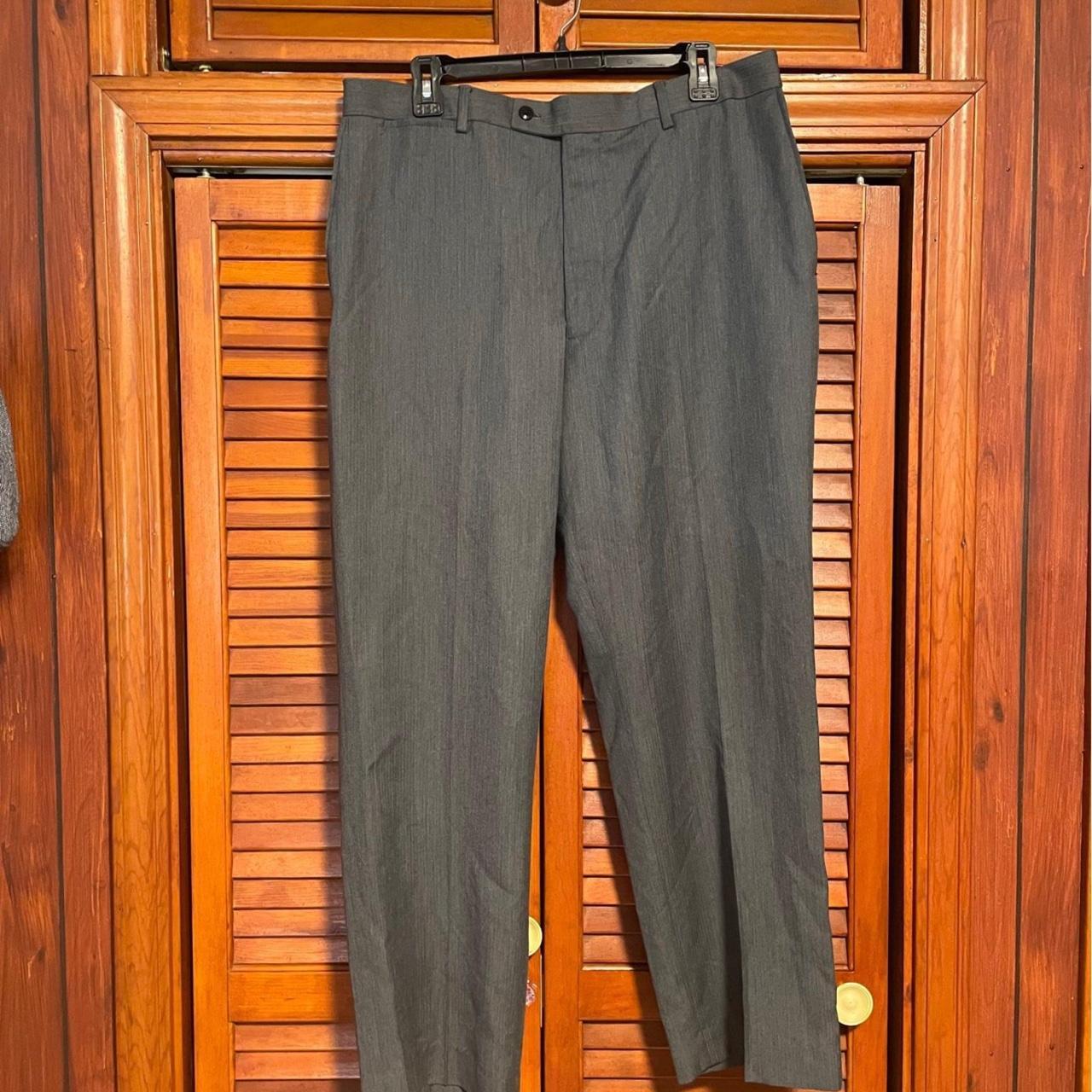 This is grey slack dress pants for men made by the... - Depop