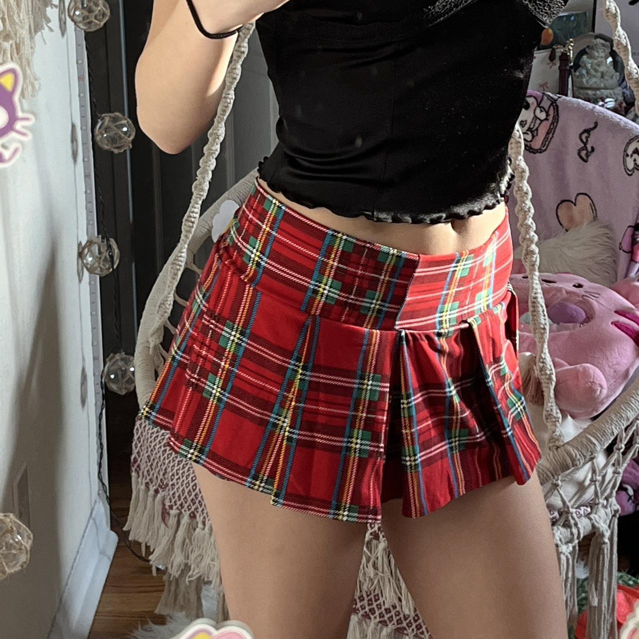 Vintage Y2K mcbling plaid micro mini skirt. The most... - Depop