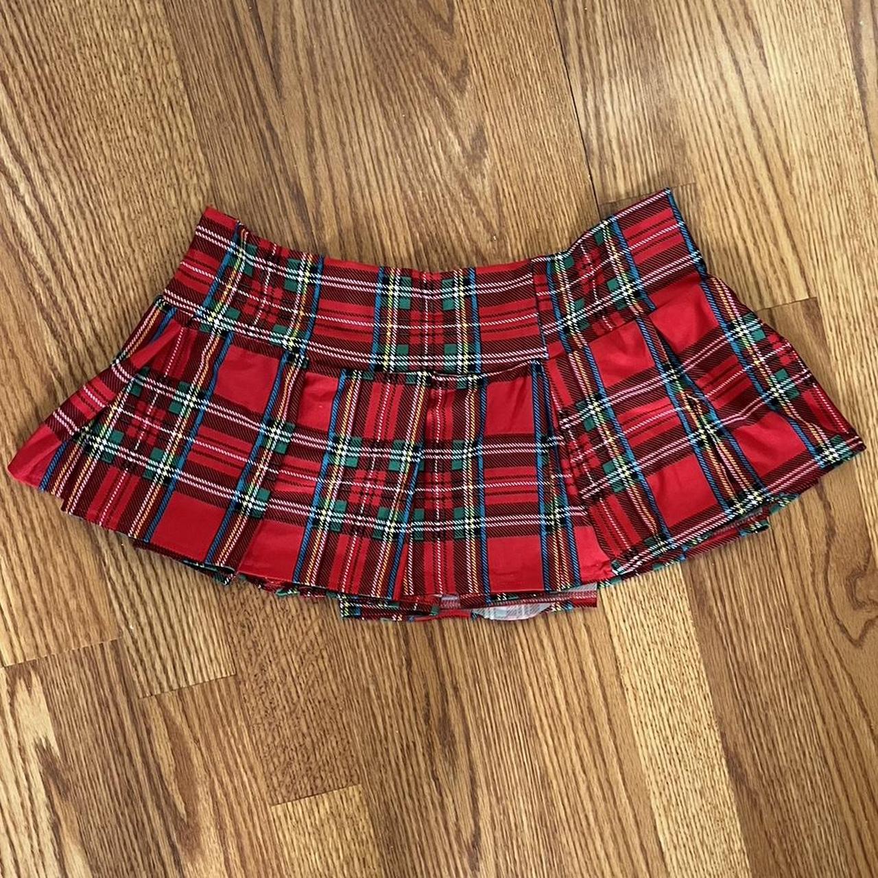Vintage Y2K mcbling plaid micro mini skirt. The most... - Depop