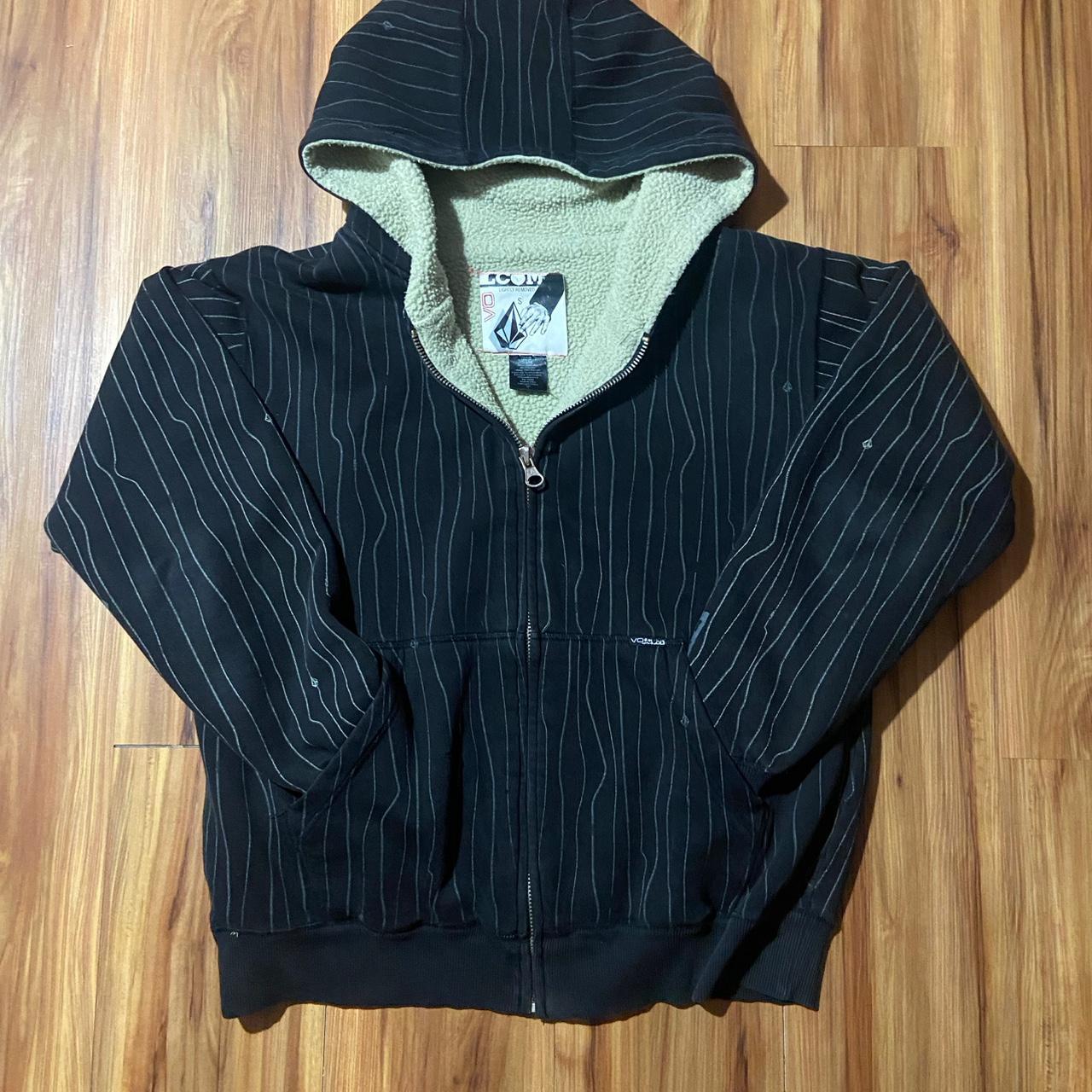 Super sick y2k volcom zip up with fuzzy inside... | Depop