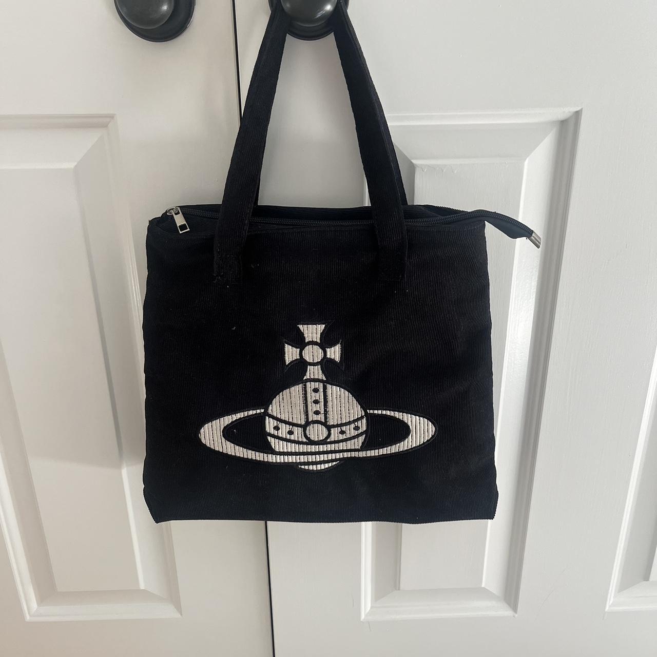 *GRAIL* Vivienne Westwood tote bag Black and Cream,... - Depop