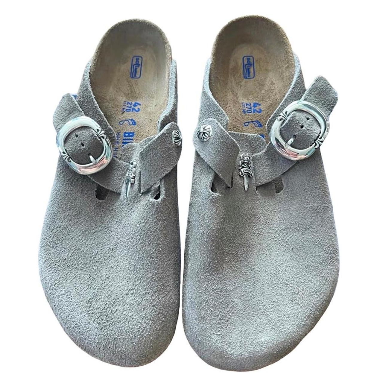 ʕ•̫͡•ʕ•̫͡•ʔ•̫͡•ʔ Chrome Hearts x Birkenstock Boston... - Depop