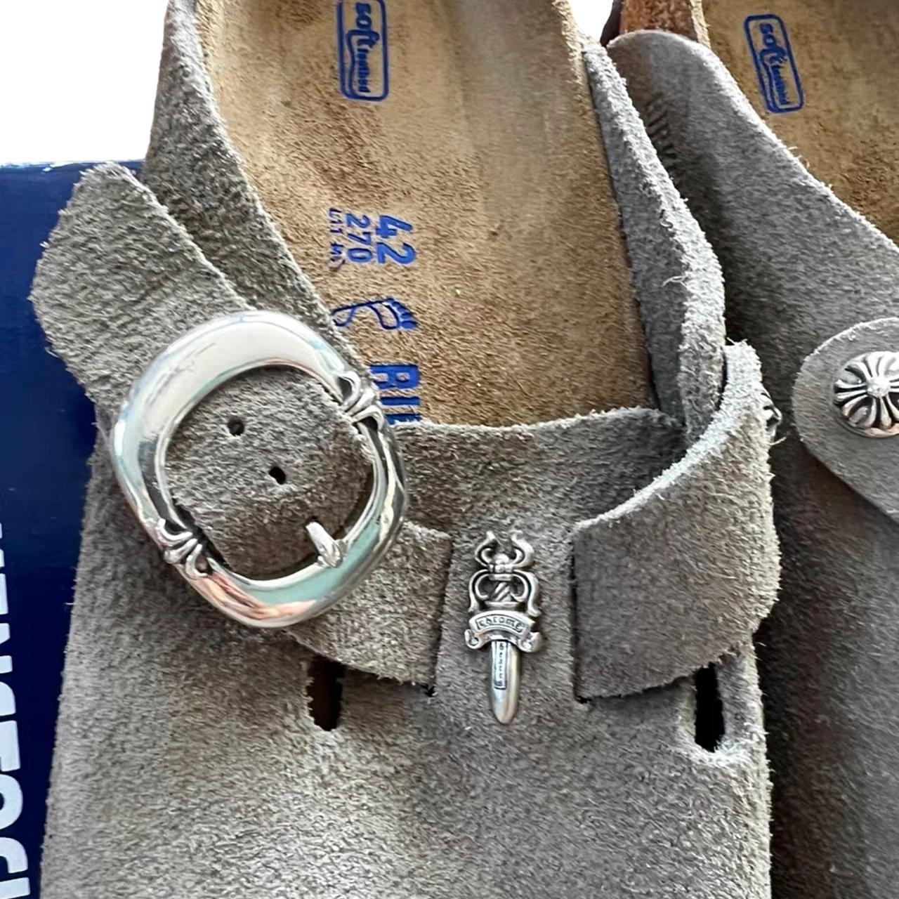 ʕ•̫͡•ʕ•̫͡•ʔ•̫͡•ʔ Chrome Hearts x Birkenstock Boston... - Depop