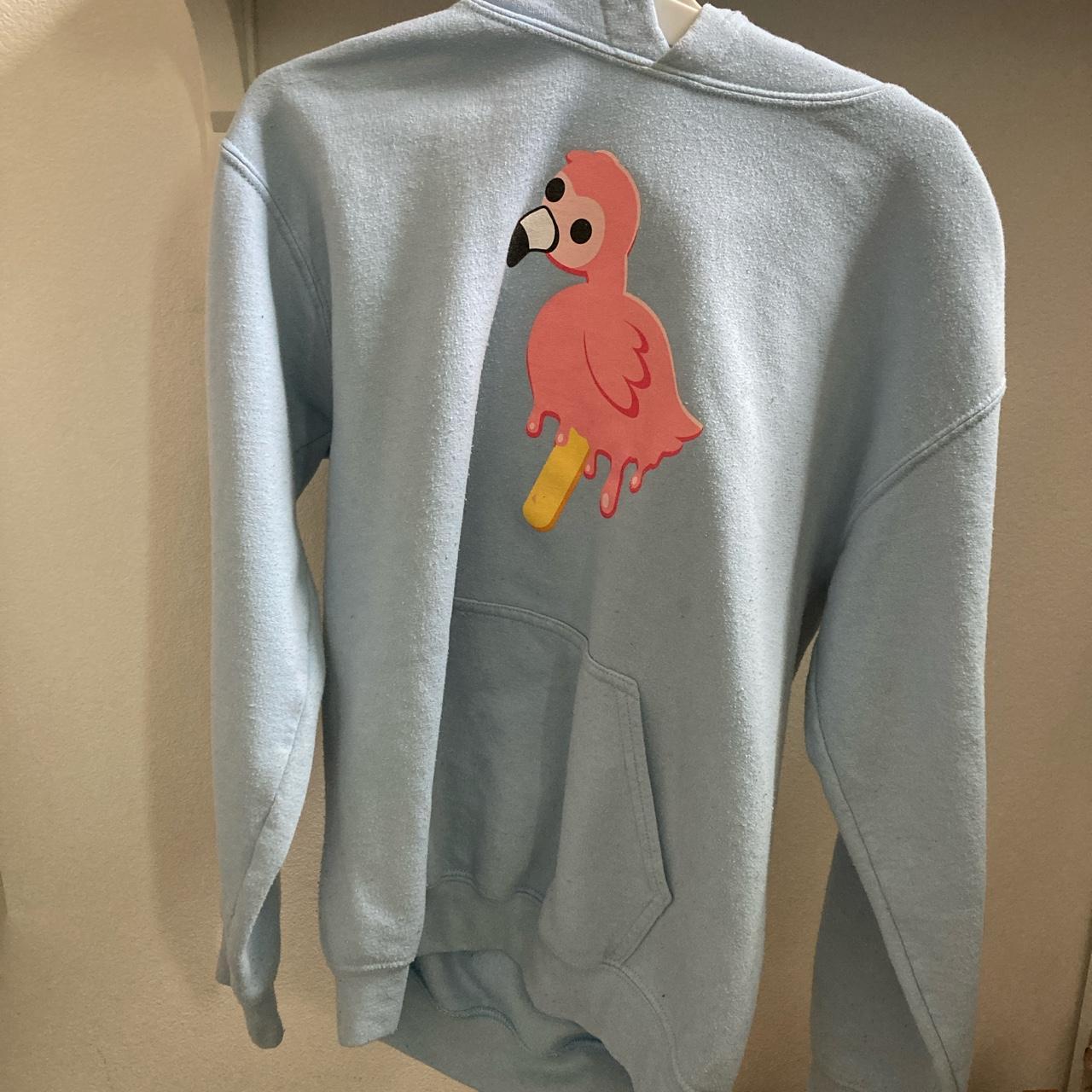Youtuber flamingo blue hoodie - Depop