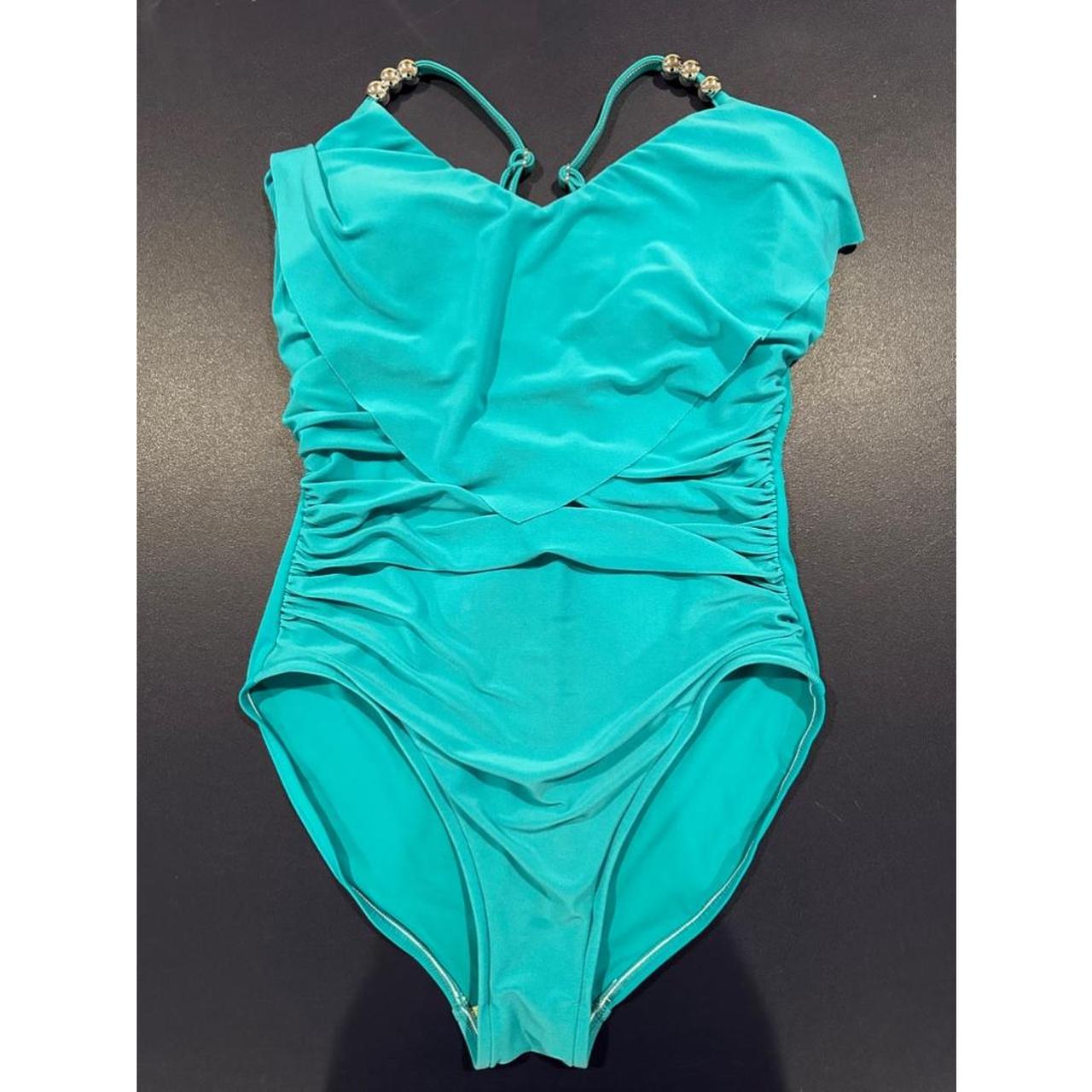Women’s Teal one piece bathing suit by Magic Suit. ... - Depop