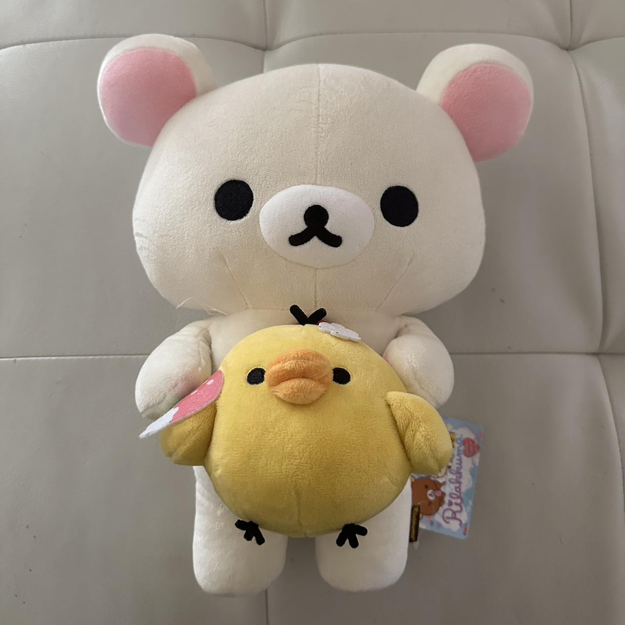 Rilakkuma plushie with chicken plushie - super... - Depop