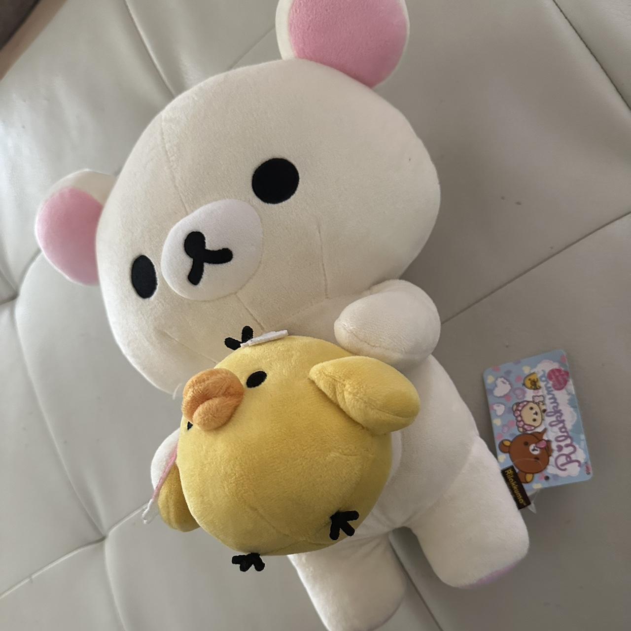 Rilakkuma plushie with chicken plushie - super... - Depop