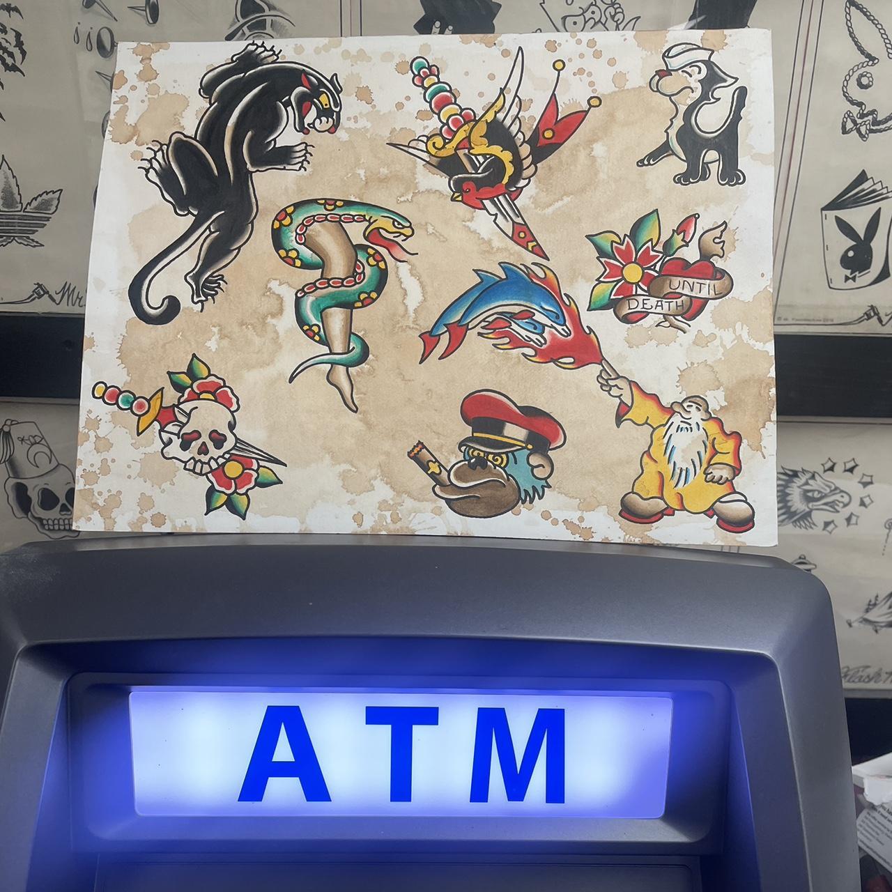 Tattoo flash American traditional Hand... - Depop