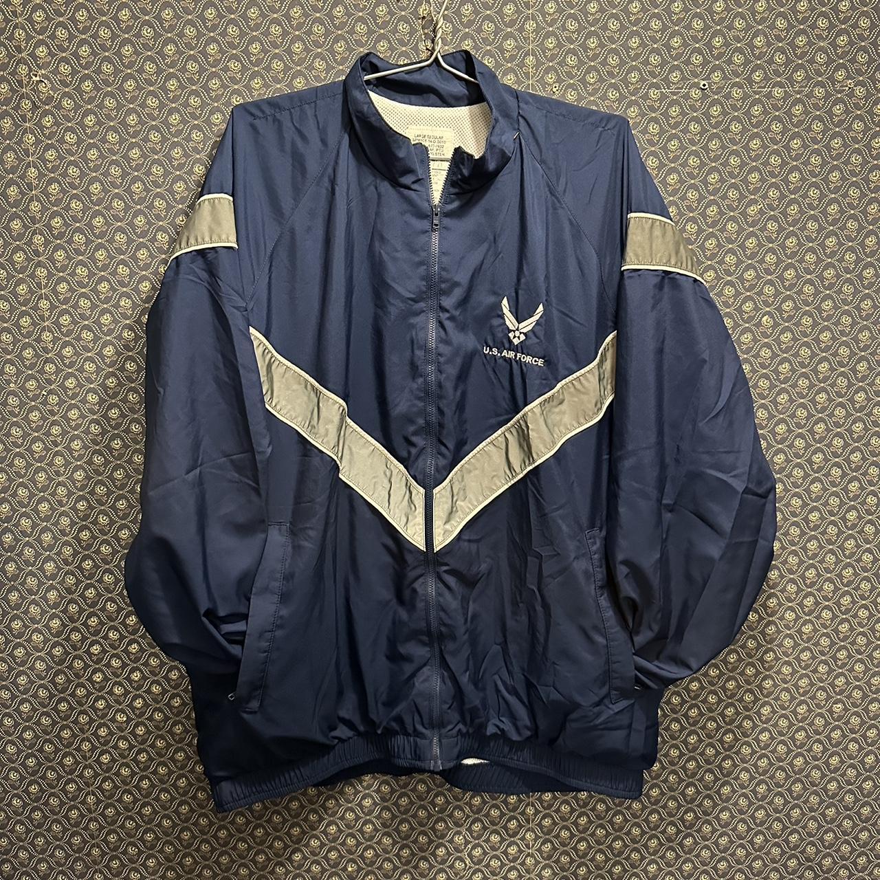 Navy Blue US Air Force Jacket size Large #airforce... - Depop