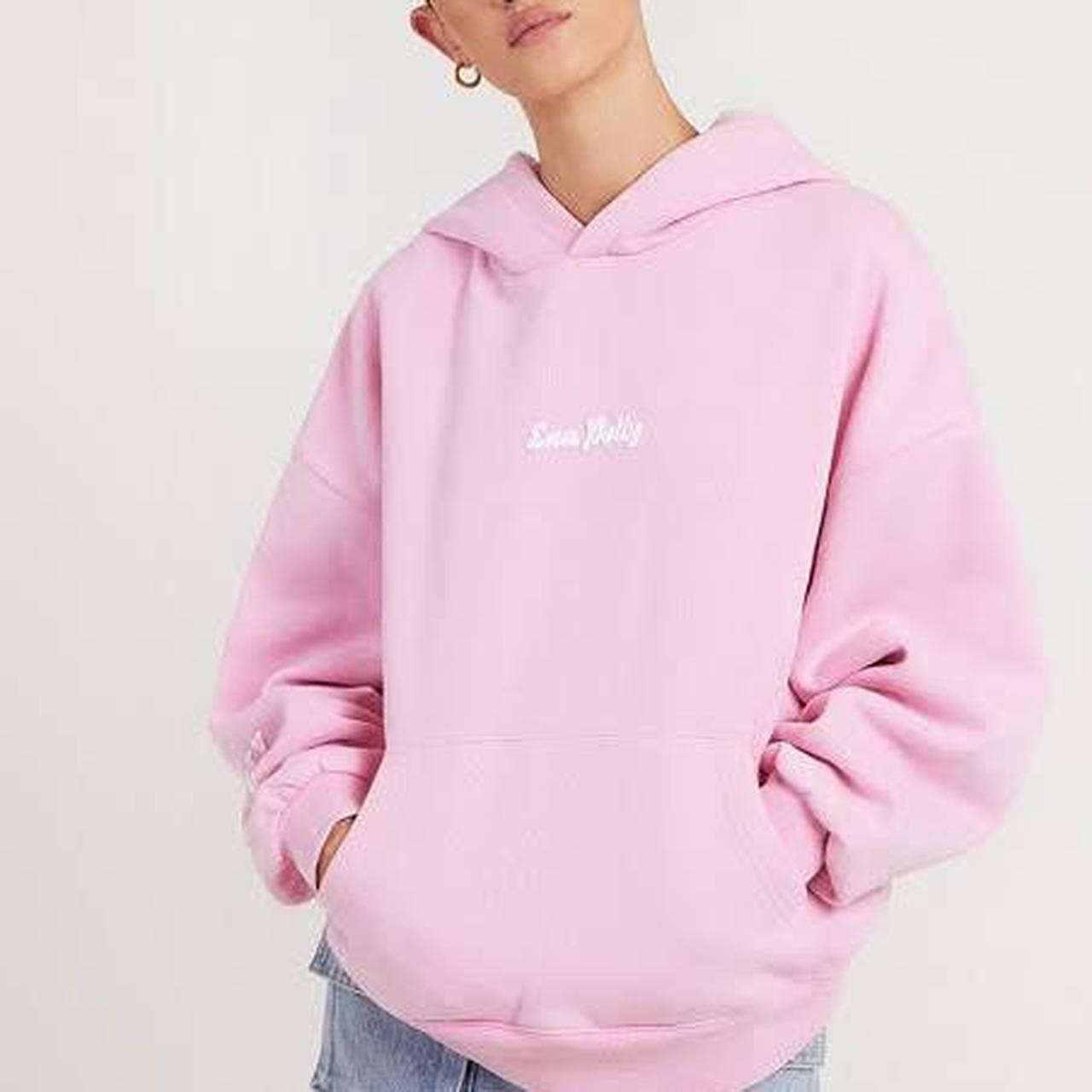 ENA pelly pretty pink hoodie with slight dots on arms. - Depop