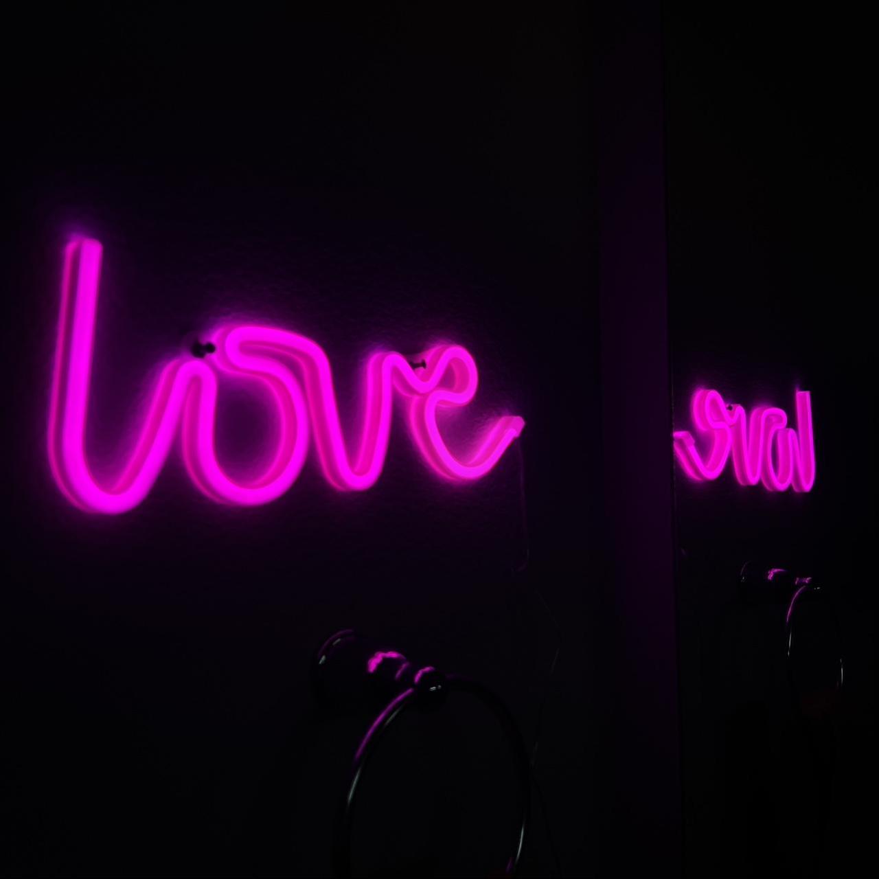 LED neon love sign - 3 AA batteries option. I’ve had... - Depop