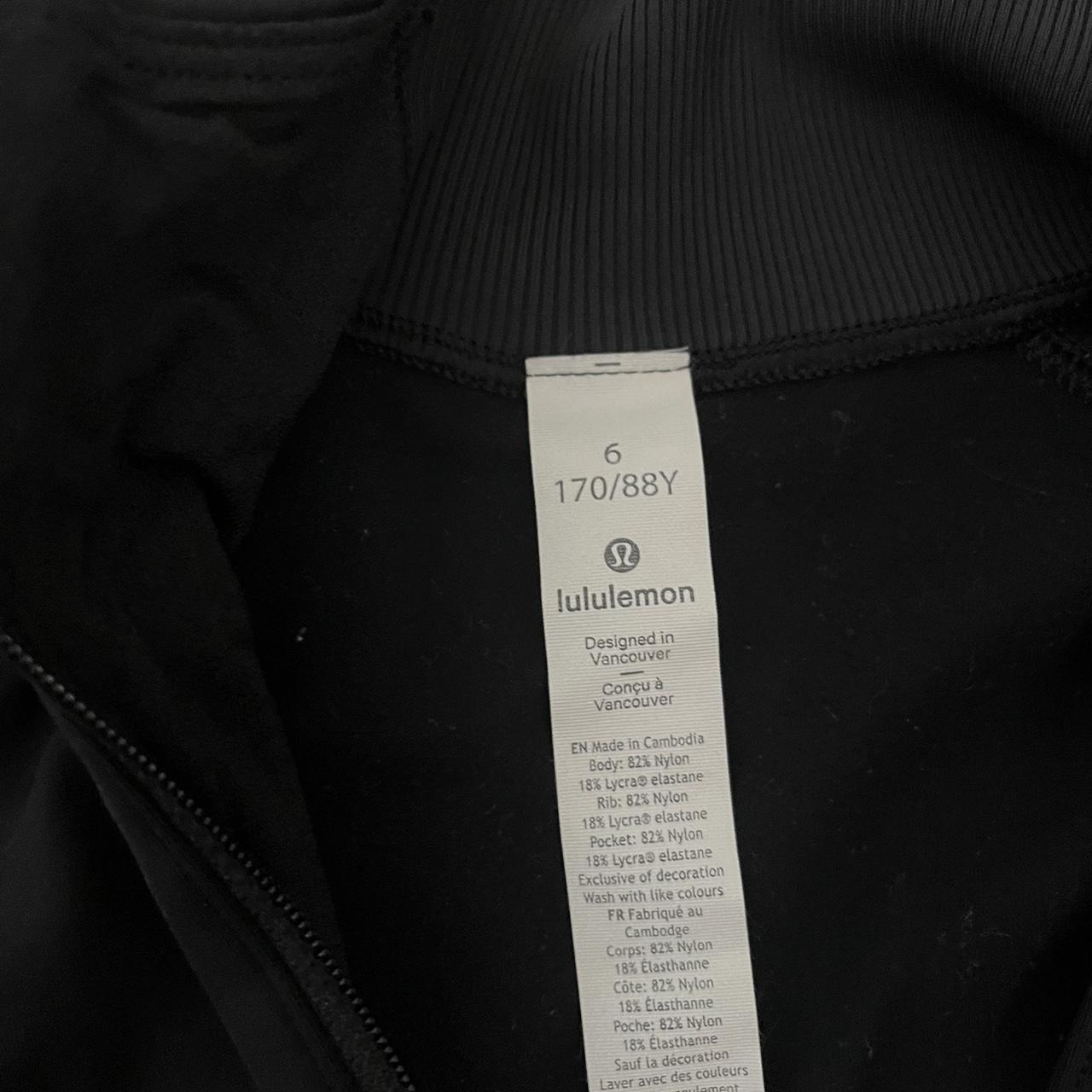 Lululemon long sleeve thick black qtr zip top. Tight... - Depop