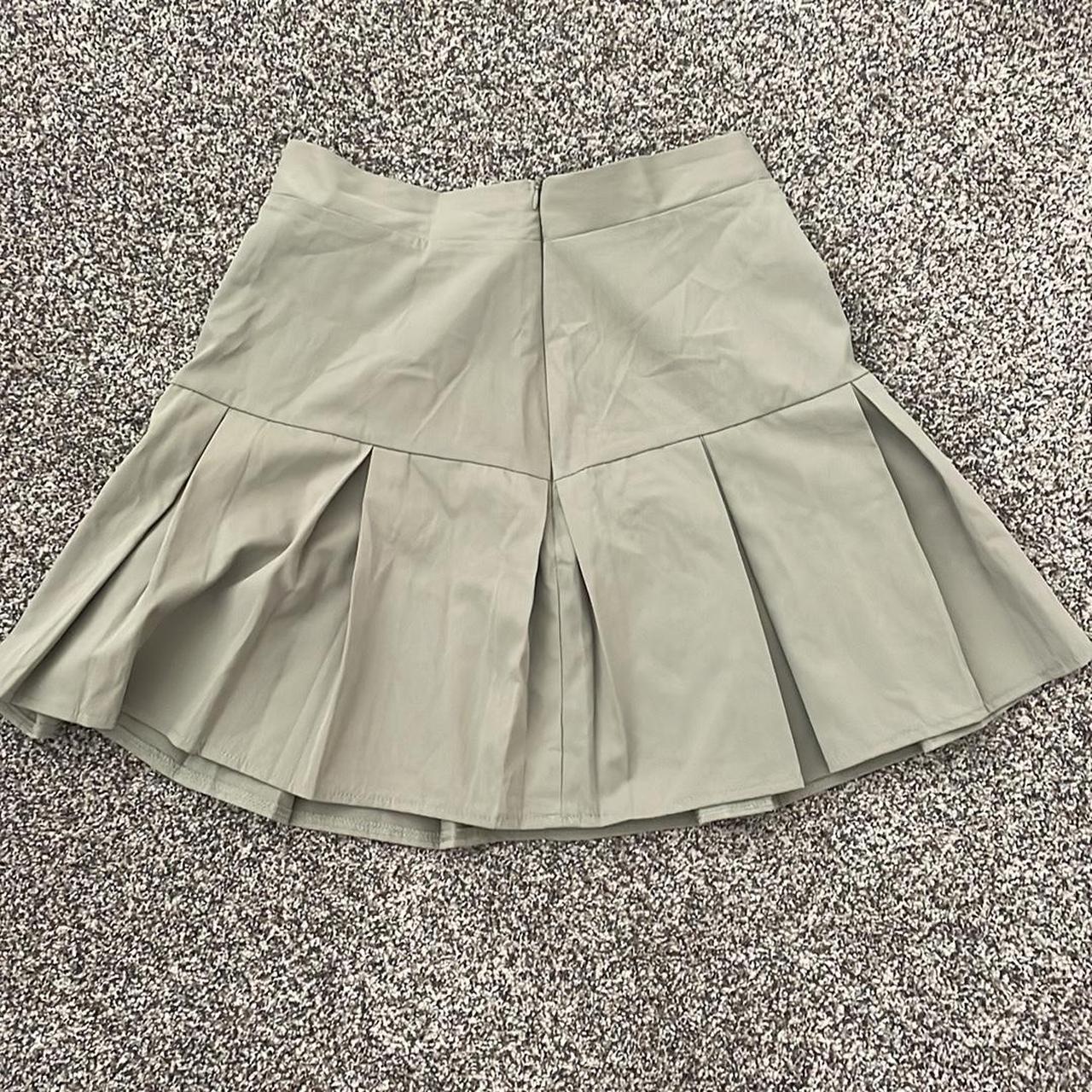 Sage Green Mini Skirt Tennis Skirt Size Large Depop