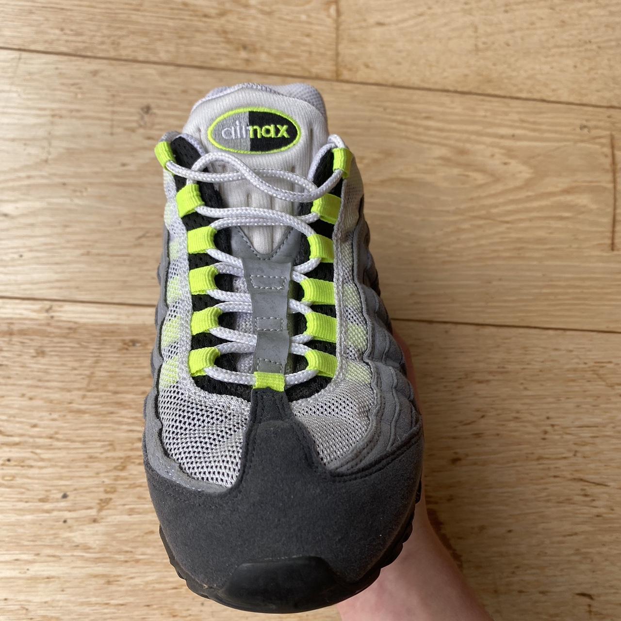 BEAUTIFUL NEON NIKE AIR MAX 95s Condition = 6/10... - Depop