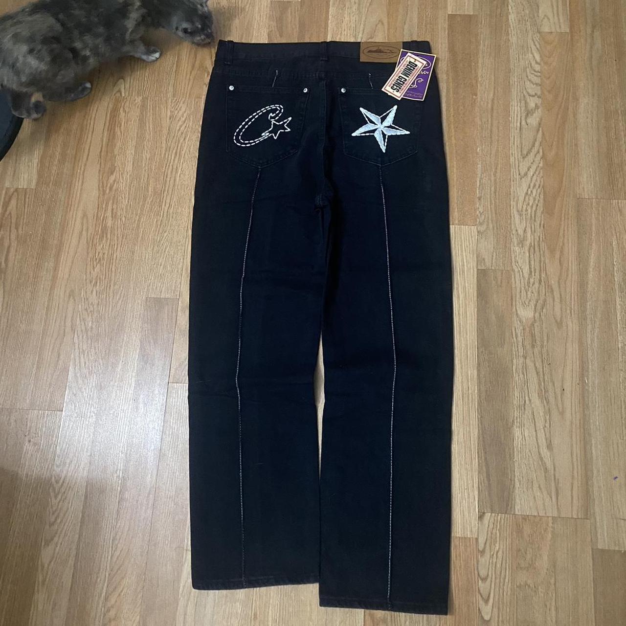 CORTEIZ JEANS DESIGN ON THE BACK DENIM BRAND NEW HAS... - Depop