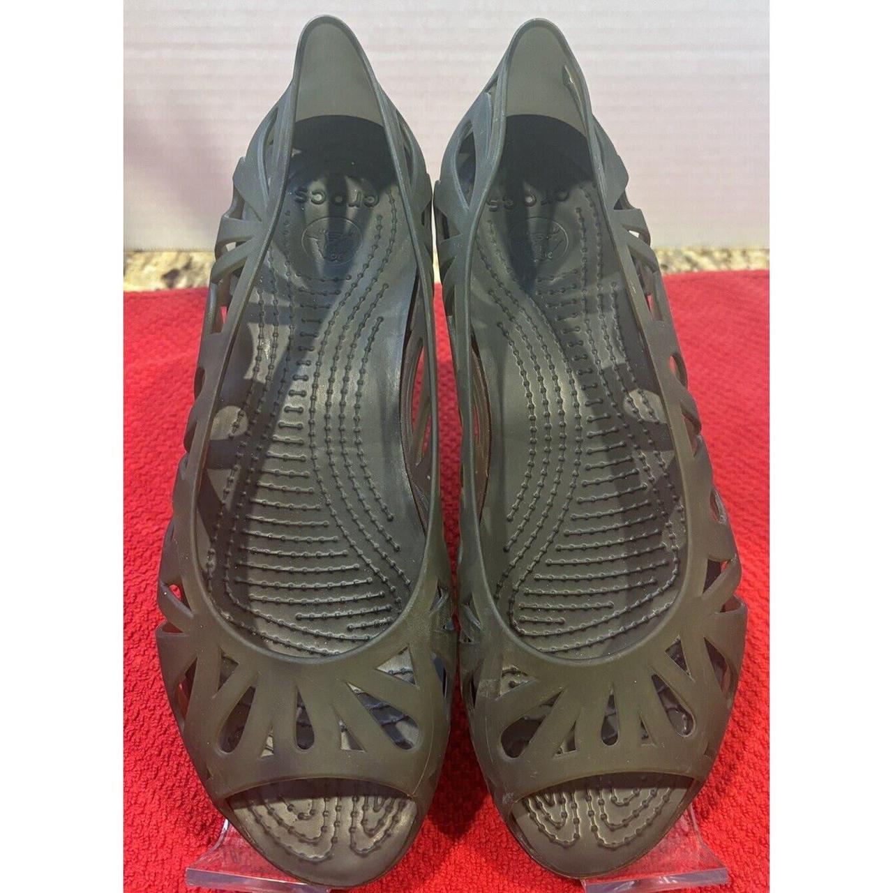 Crocs Adrina III Black Jelly Flats Women’s Size 8... - Depop