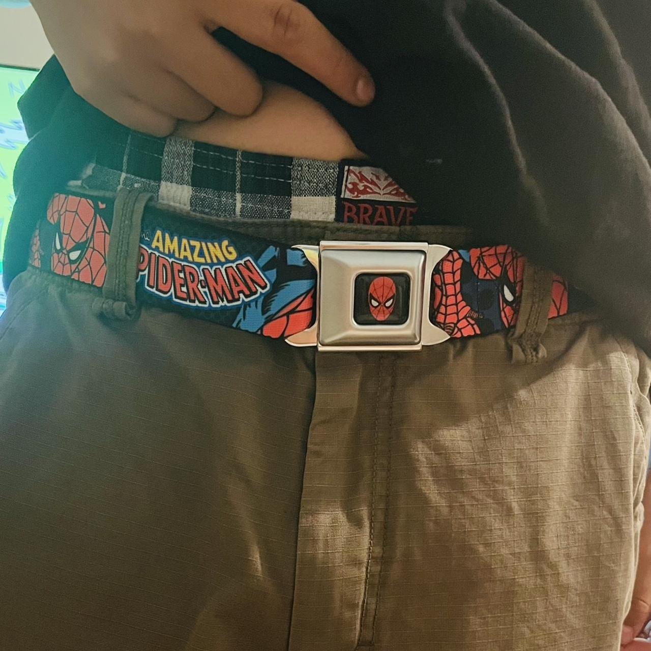 Spider-Man buckle down belt fits 24-38 inches... - Depop