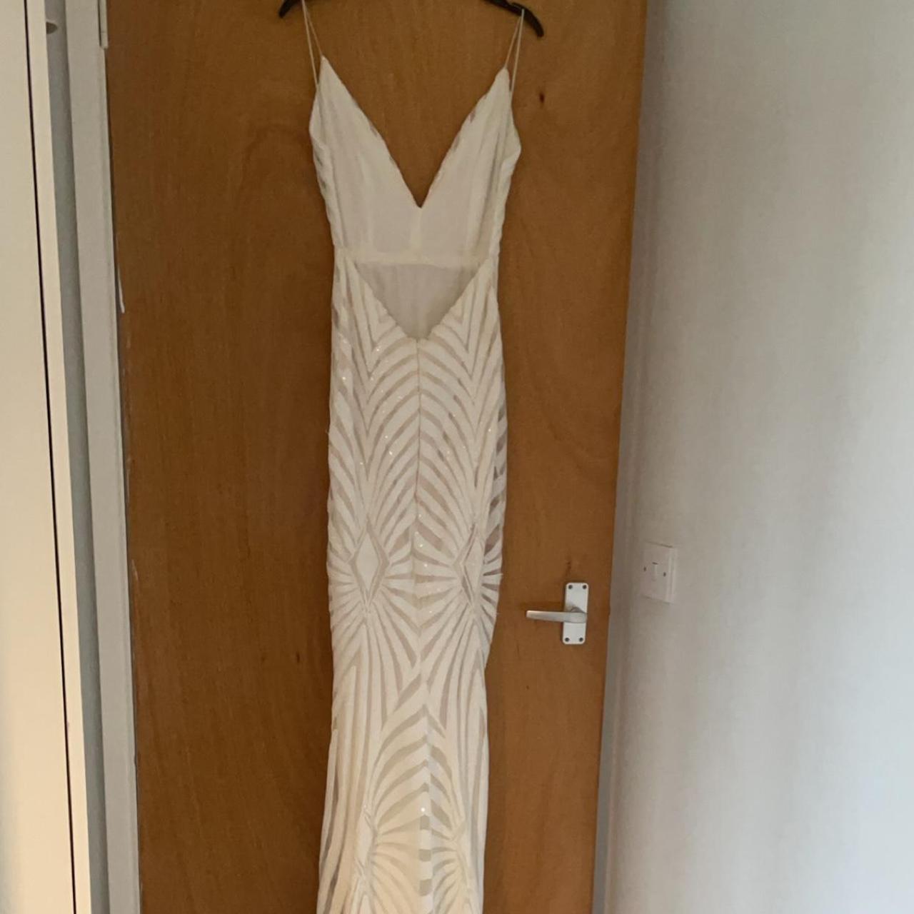 Sparkling white formal/prom dress original bought... - Depop