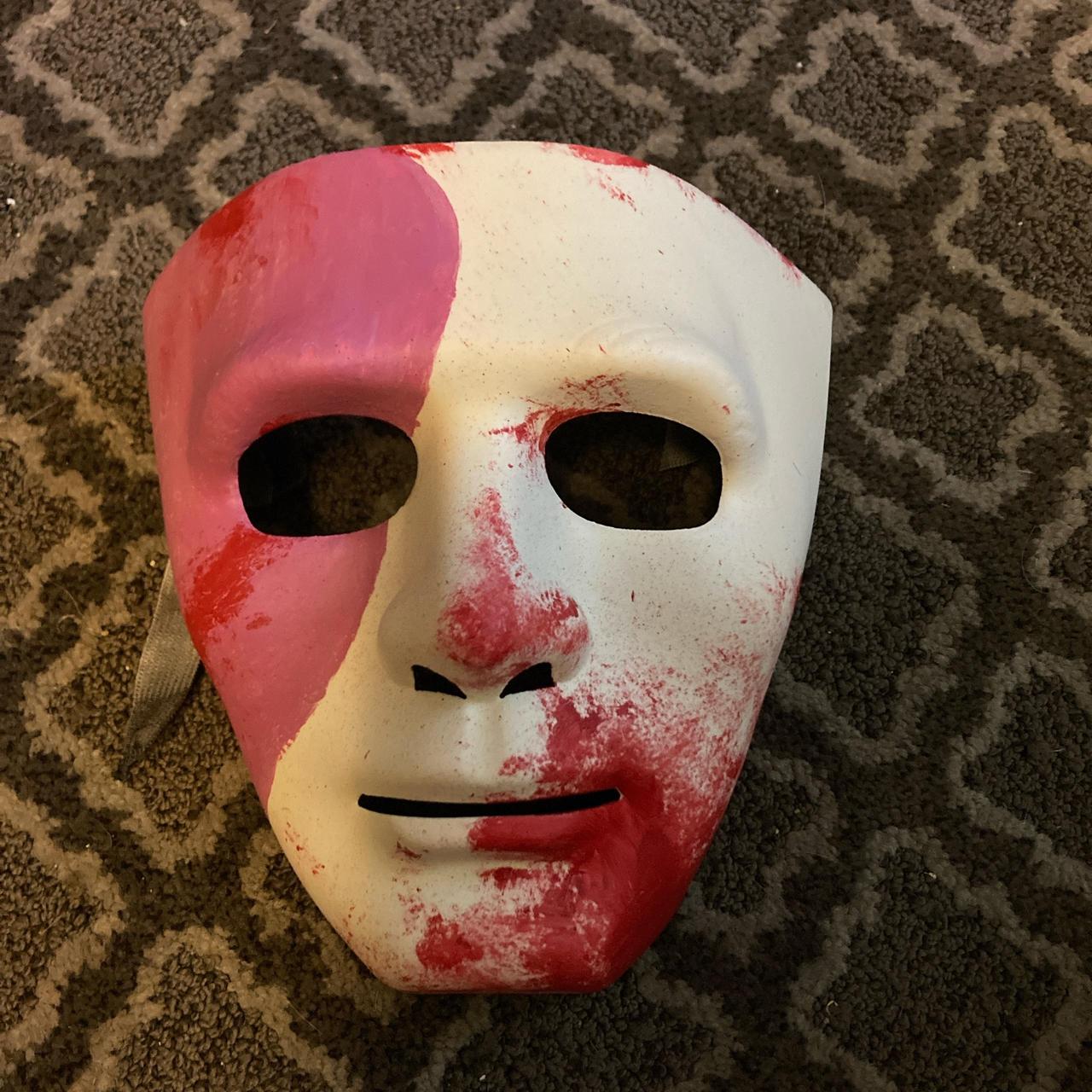 Custom painted sally face mask, glows in the dark... - Depop