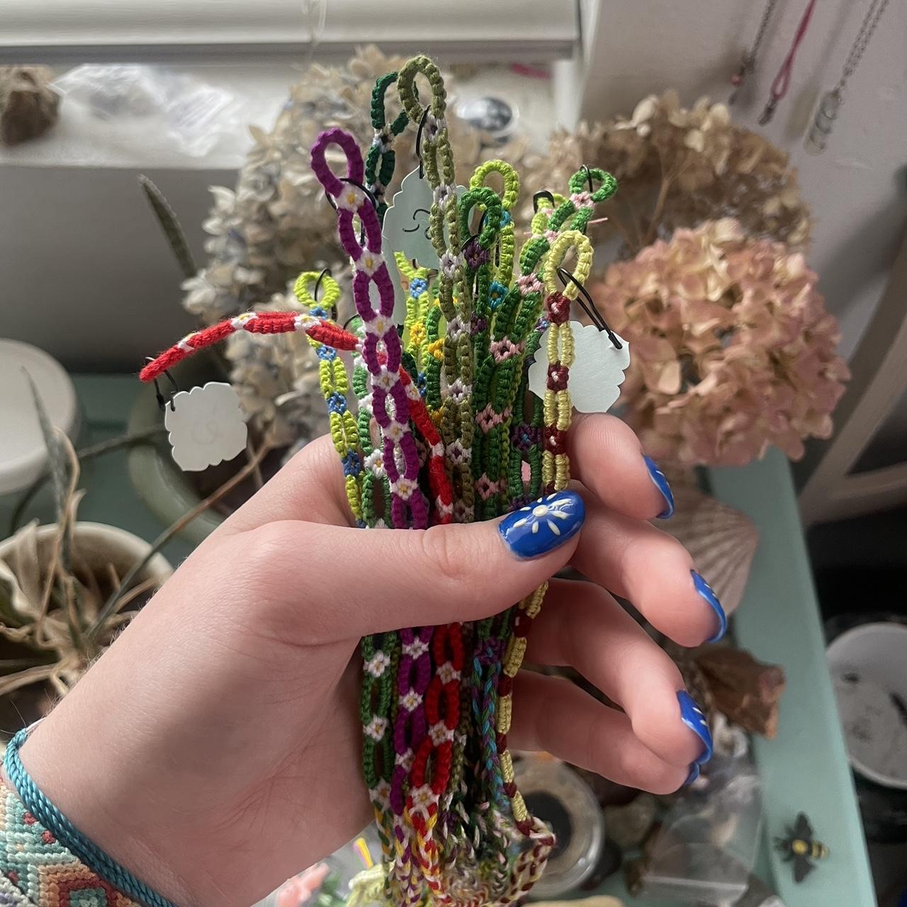 handmade daisy chain friendship bracelet ... | Depop