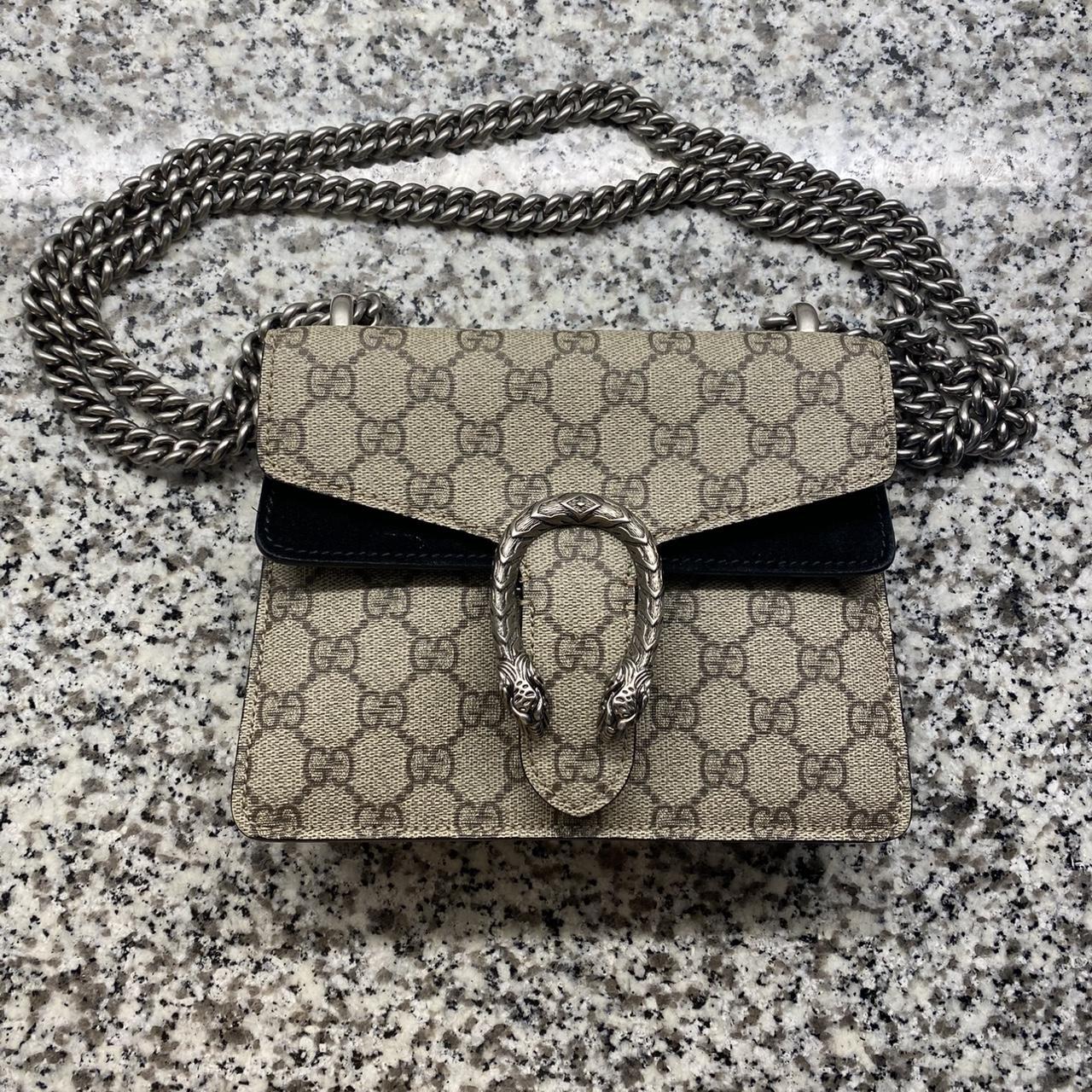 Authentic Dionysus Gucci supreme mini purse in great... - Depop