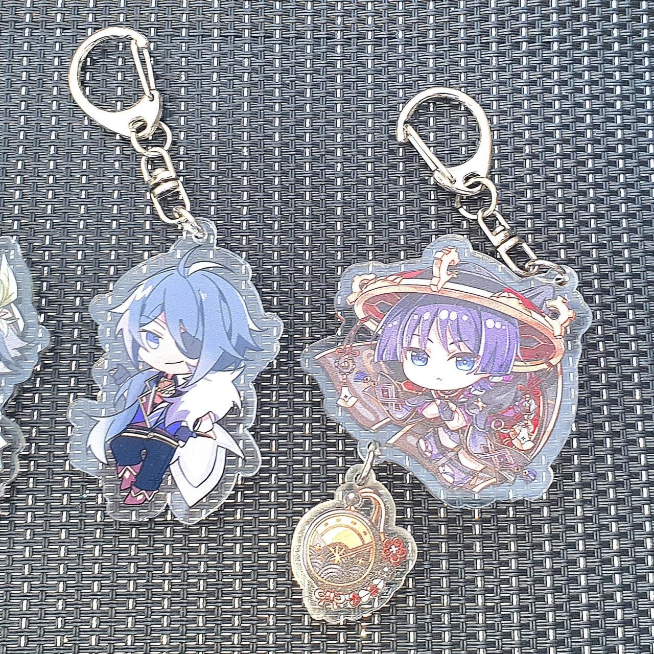 TWO Genshin Impact keychains from the game Genshin... - Depop