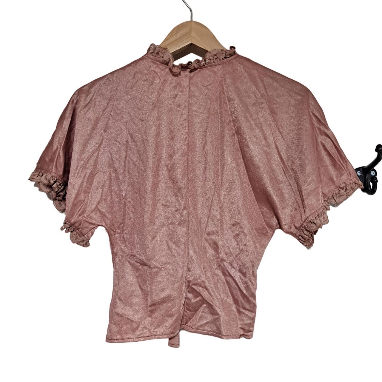 This vintage chic pink satin crop top is a classic... - Depop