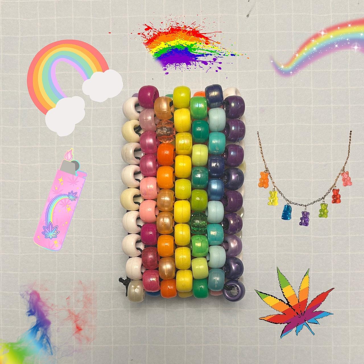 Clouds and rainbows kandi lighterholder!! Rainbows... - Depop