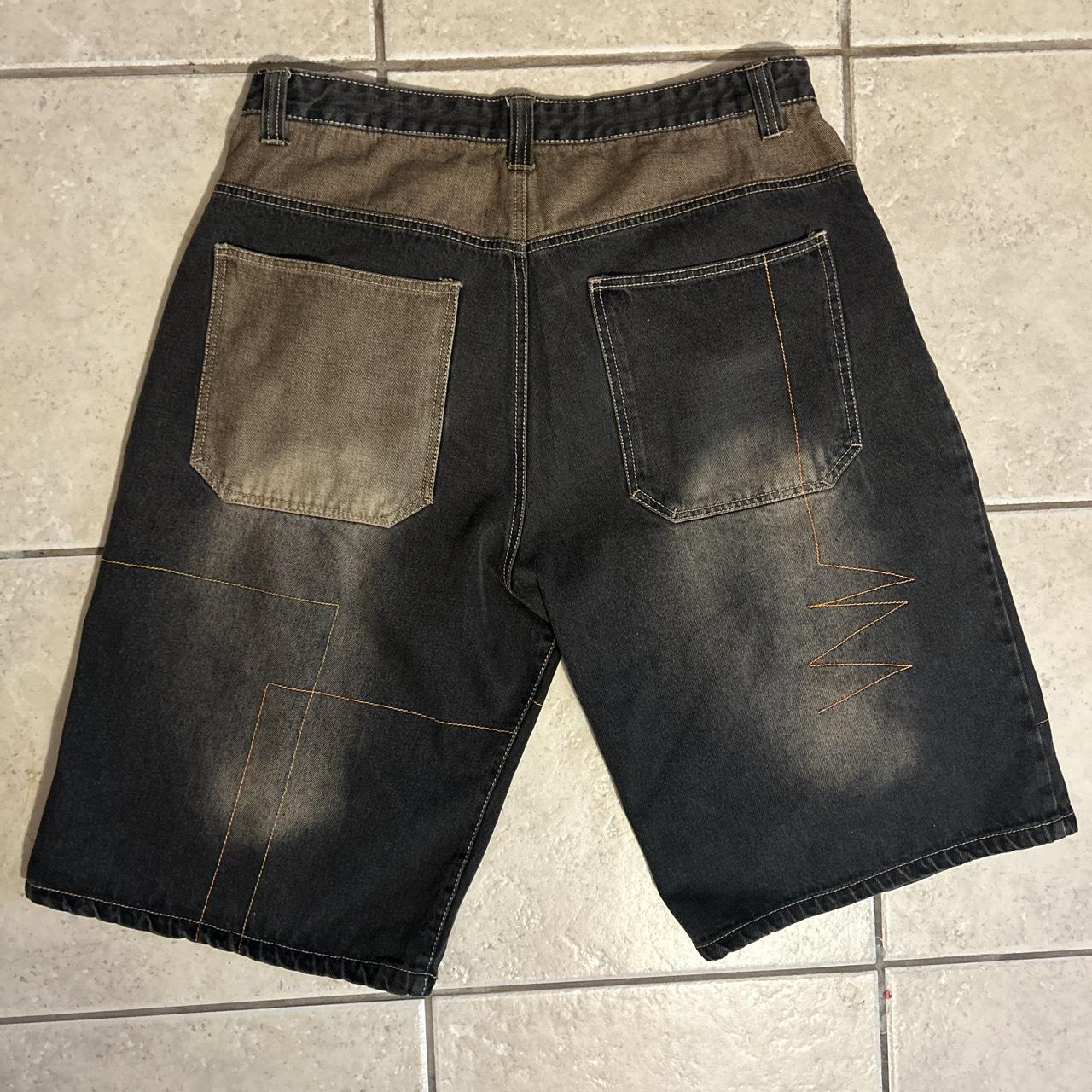 Ed hardy type Black Jorts Custom Designed Vintage... - Depop