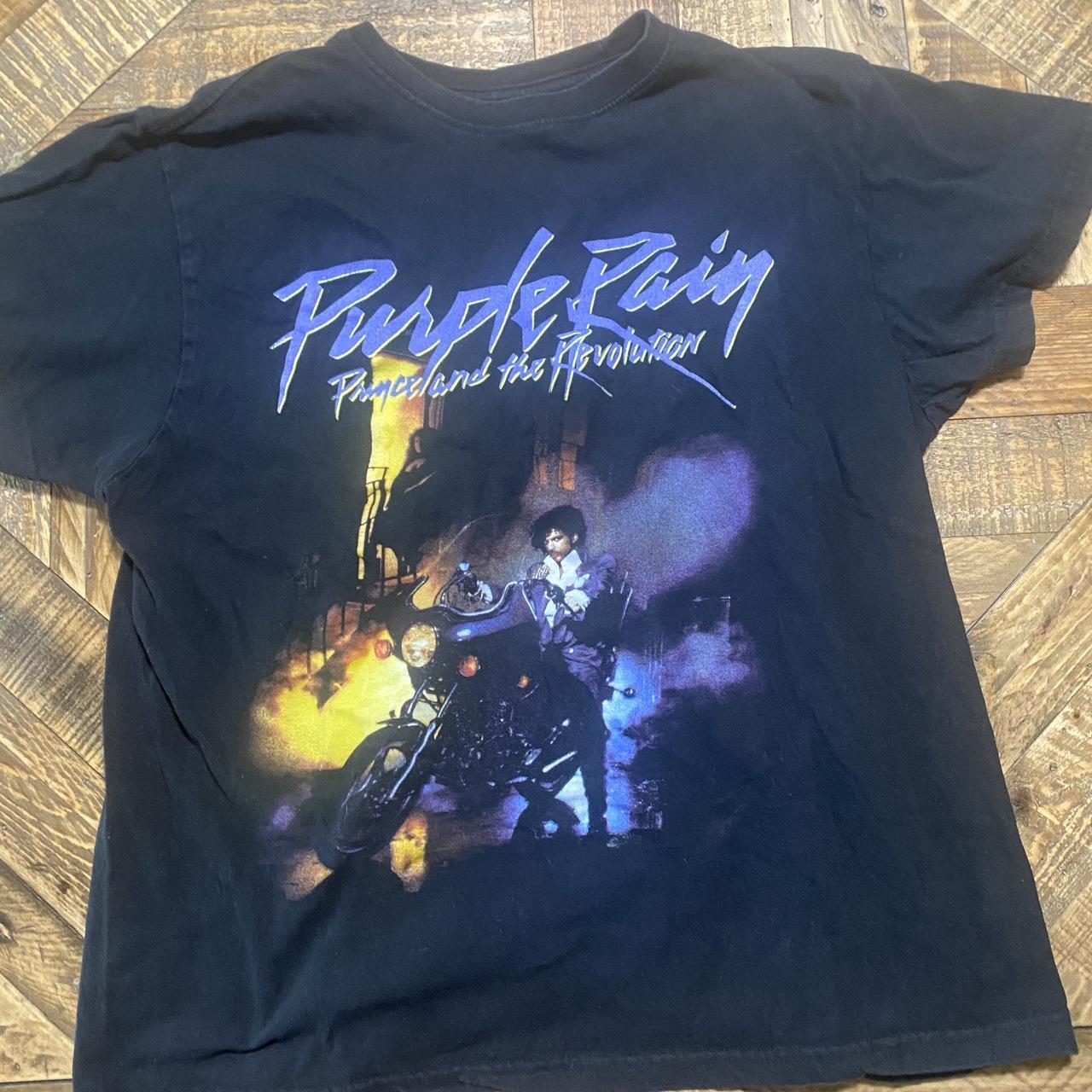 Purple rain graphic tee XL #graphictee - Depop
