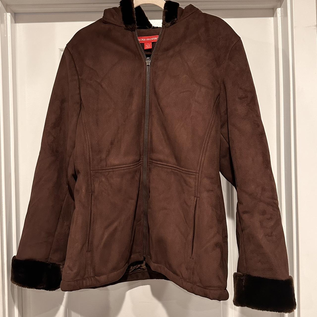 Brown Fully fur lined suede jacket, heavy duty,... - Depop