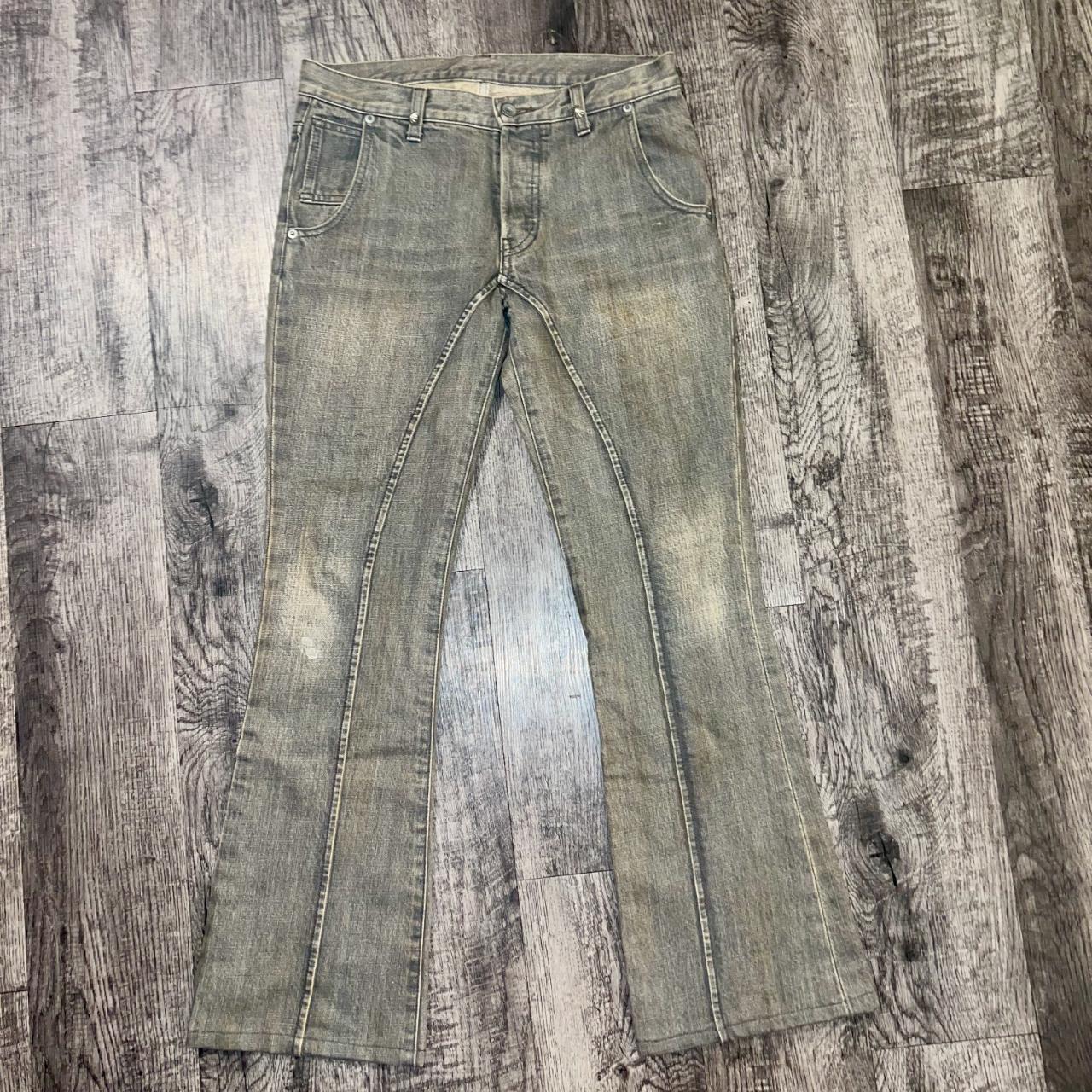 veronica red leechue rust treated denim - Depop