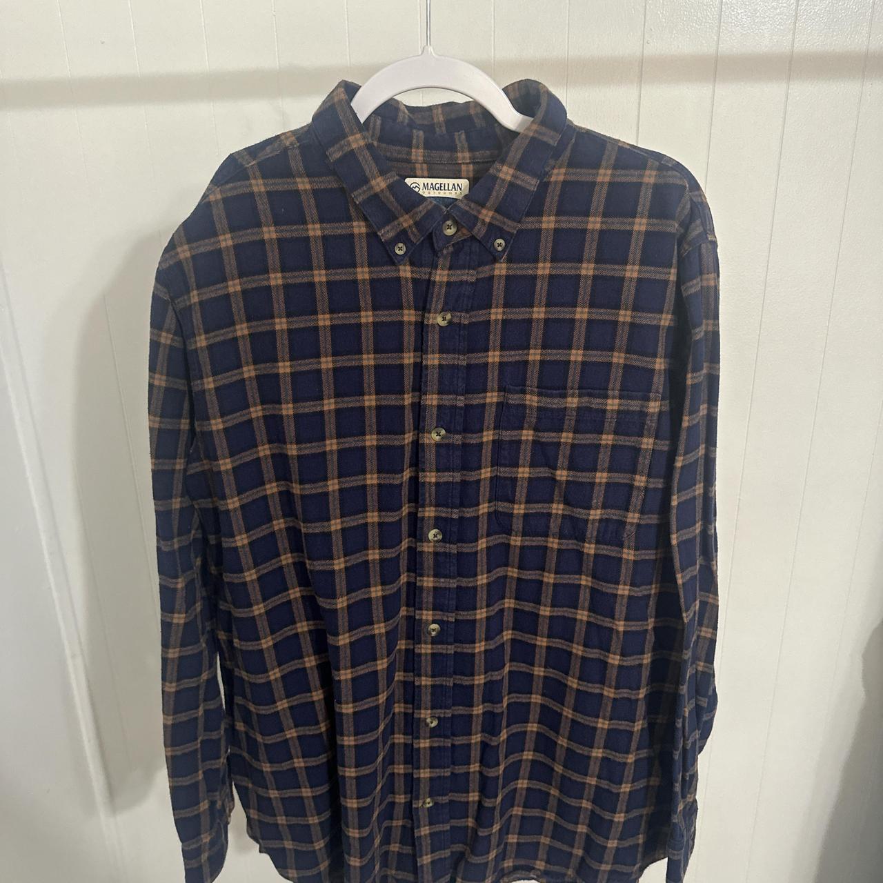Flannel from Magellan. Pretty cool blue and tan... - Depop