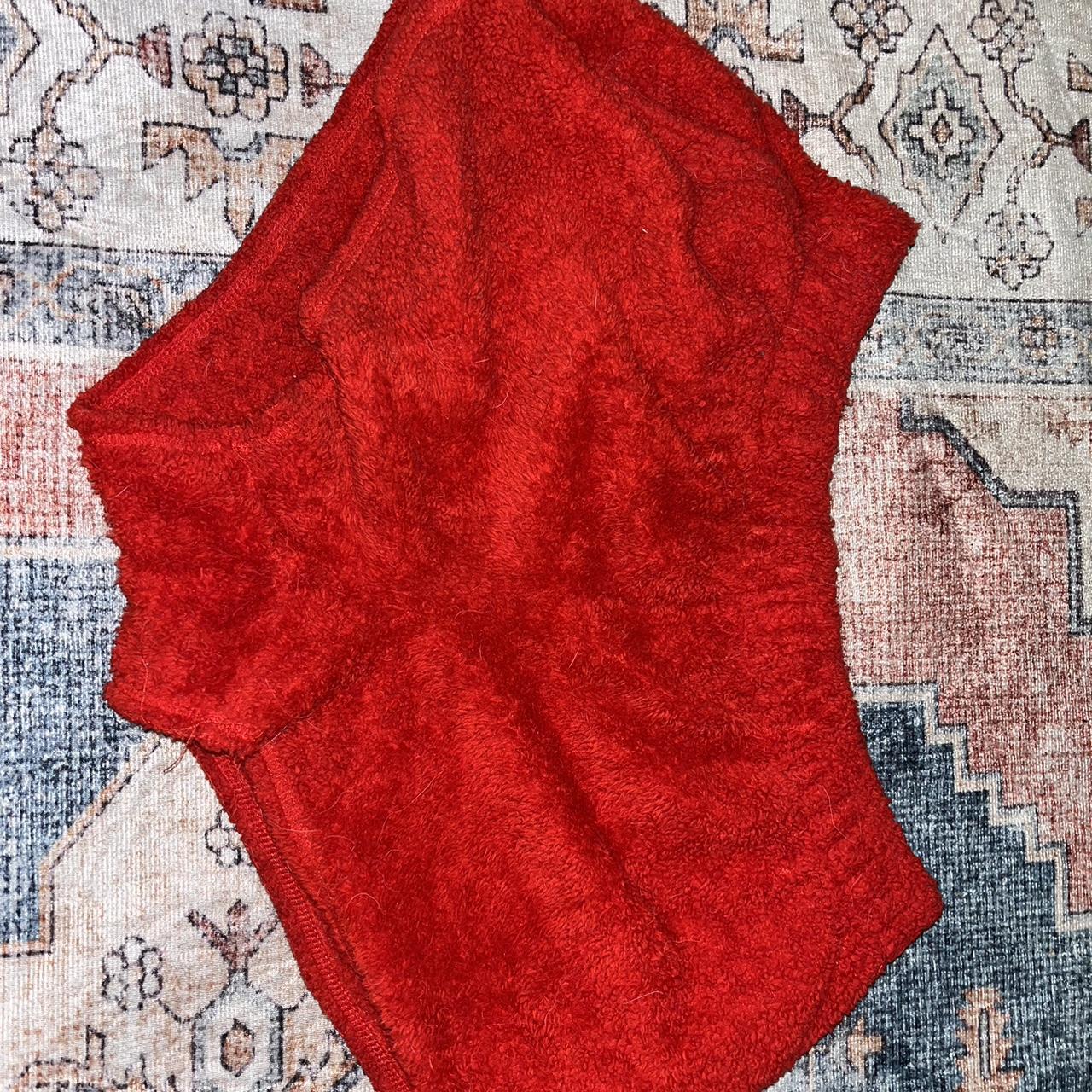 Mini red fuzzy shorts #sleepwear #cute - Depop