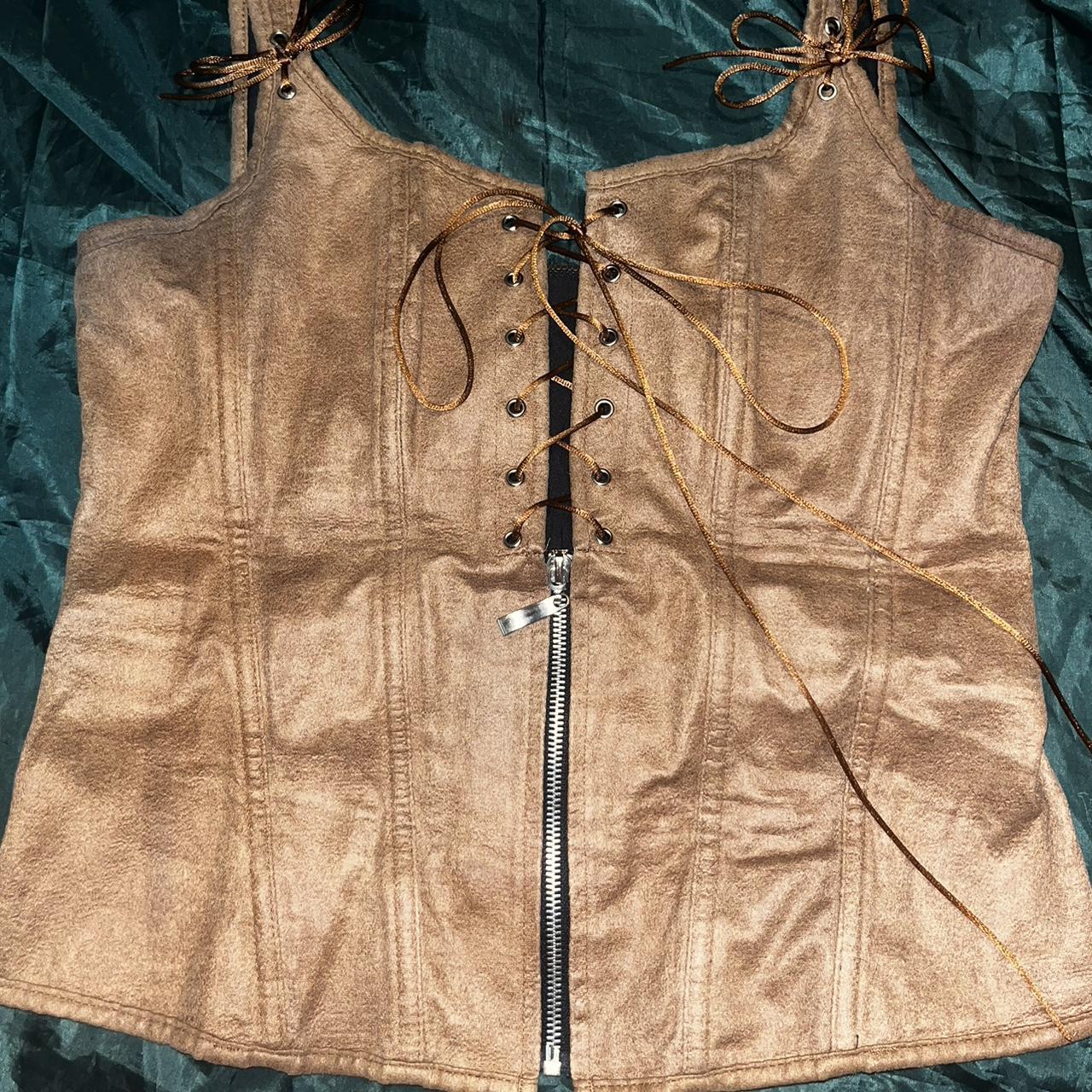 Brown corset •Used it for my renaissance festival... - Depop