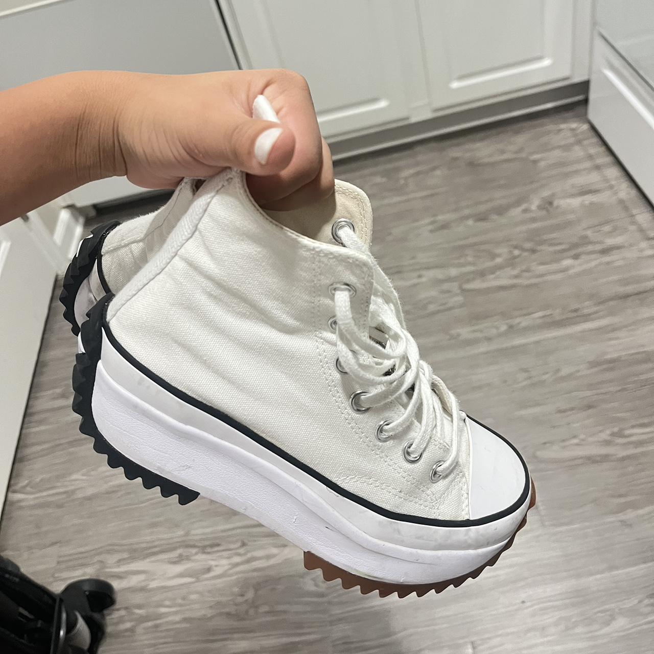 White platform converse - Depop