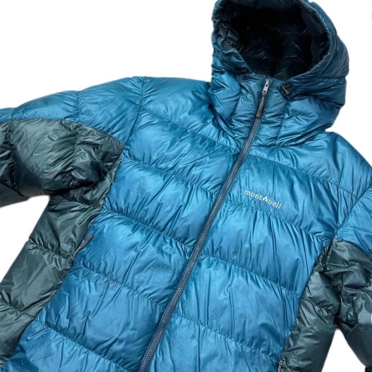 Two tone montbell puffer Rare Size: M Blue - Depop