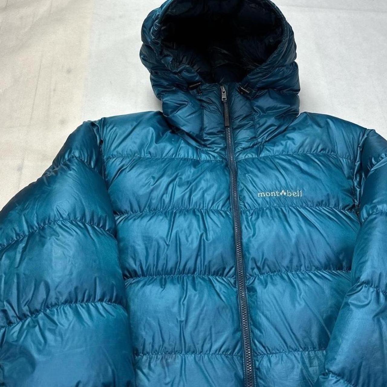 Two tone montbell puffer Rare Size: M Blue - Depop