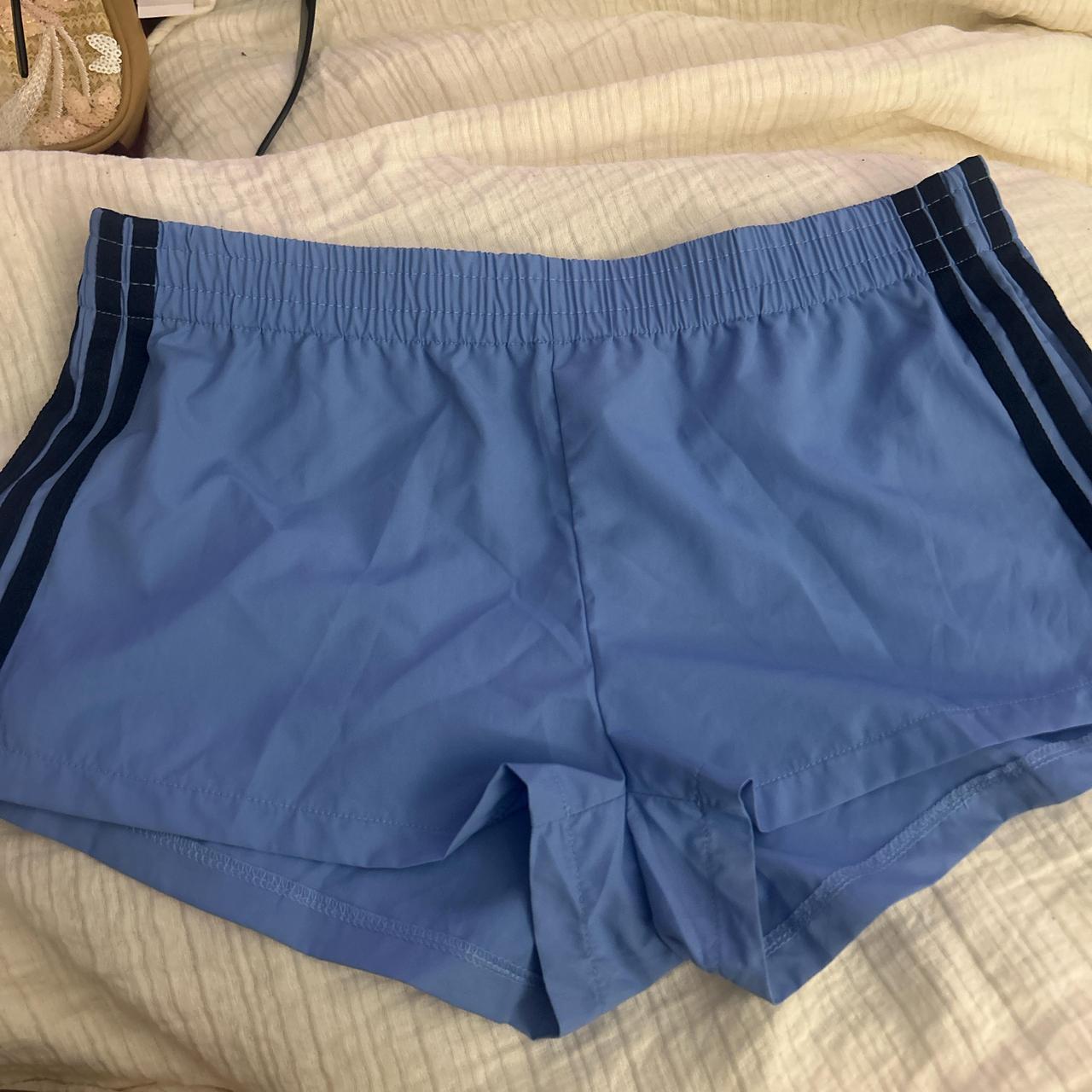 edikted blue and black stripes shorts size L | Depop