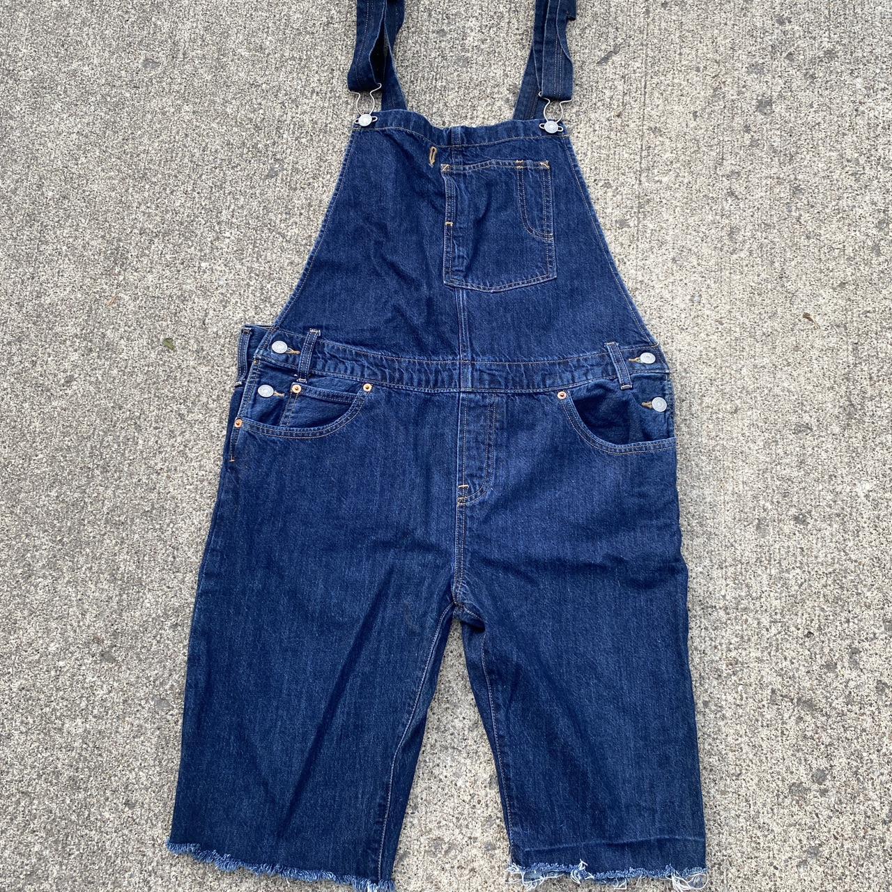 Denim Overalls Great pair of Levi denim cutoff... | Depop