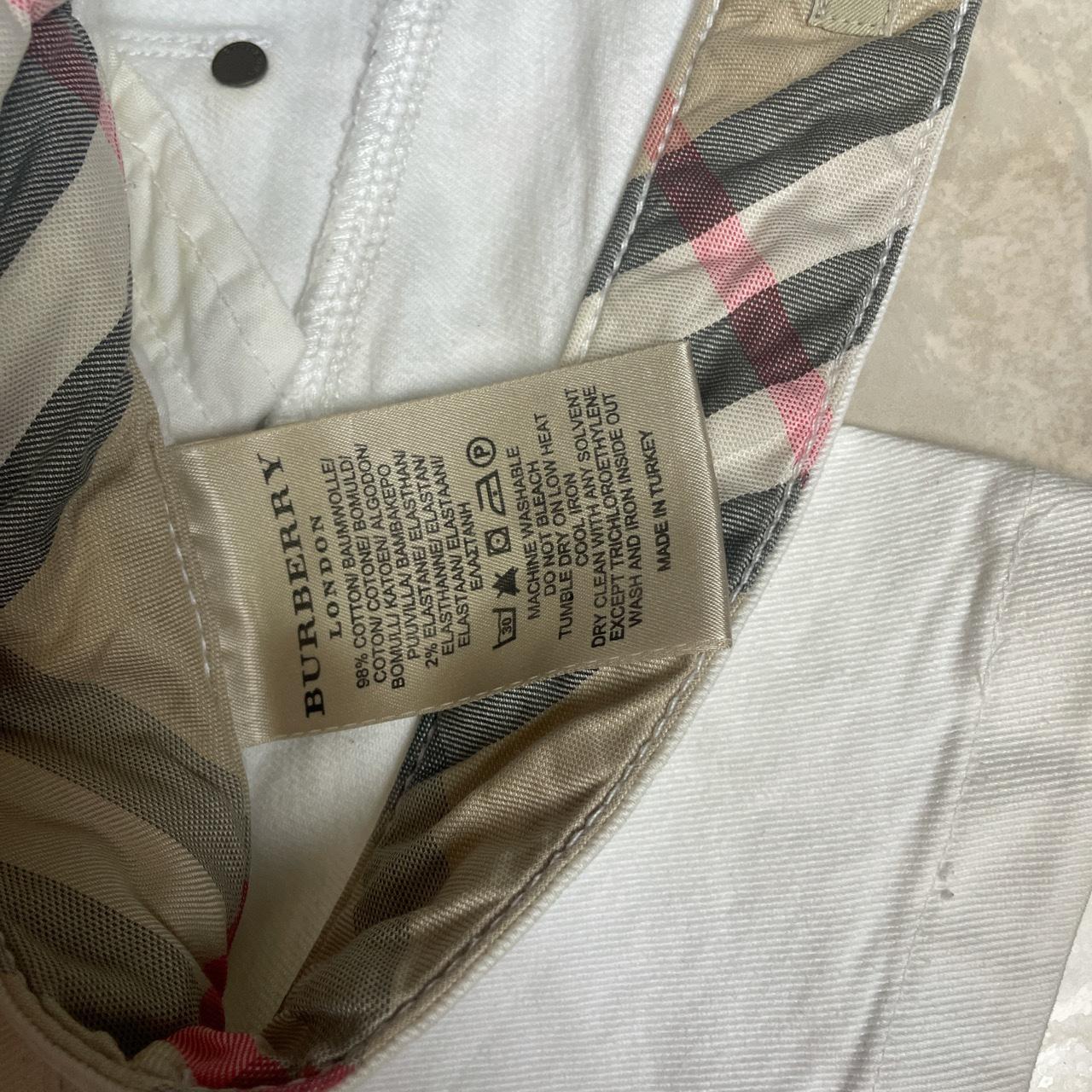 Authentic White Burberry pants size 29 it looks just... - Depop