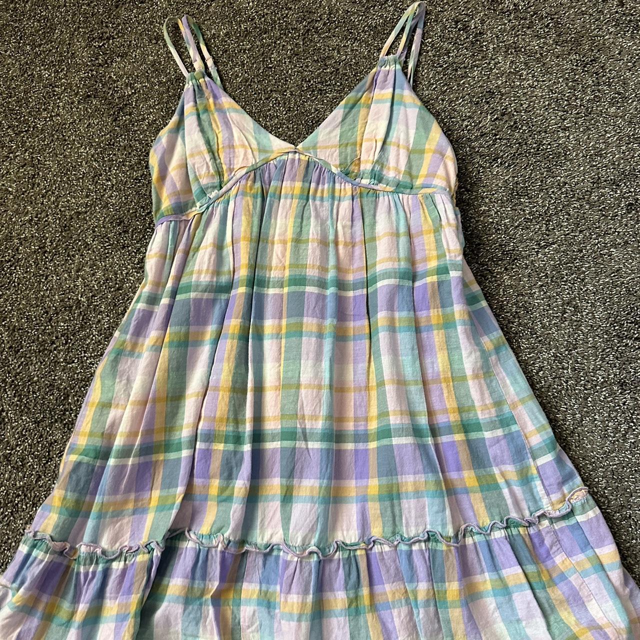 Super cute Checkard dress from Target! Size M Worn - Depop