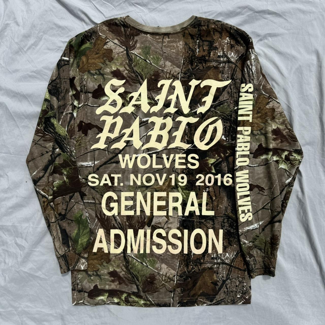 Kanye West Saint Pablo Wolves Realtree Camo Tour... - Depop