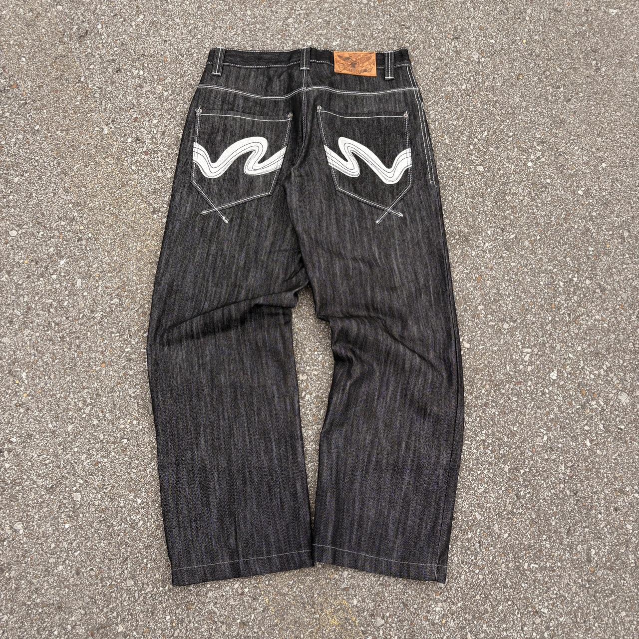 Super baggy jet black vintage y2k dead stock... | Depop