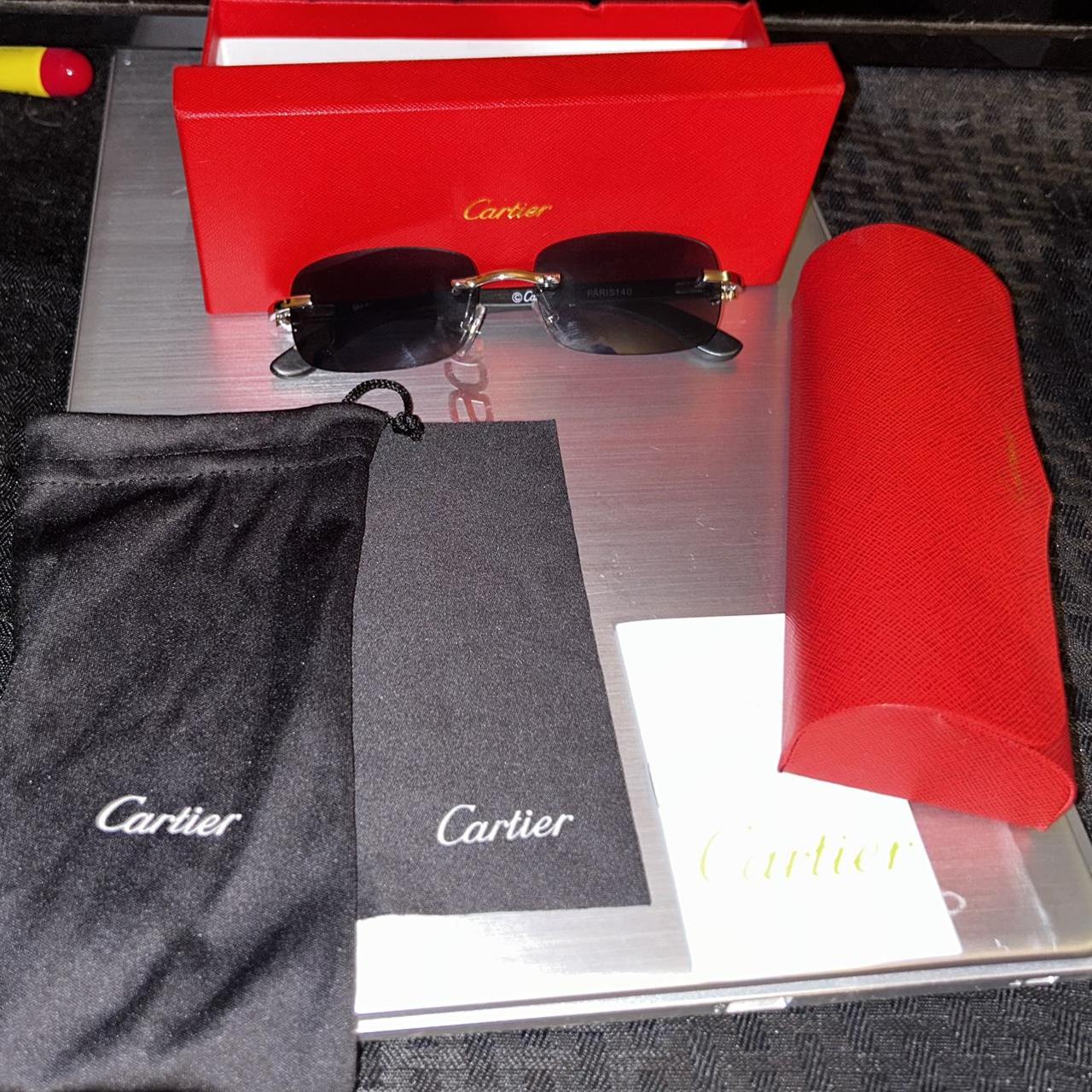 Cartier Frames Black And Silver Cartier Depop